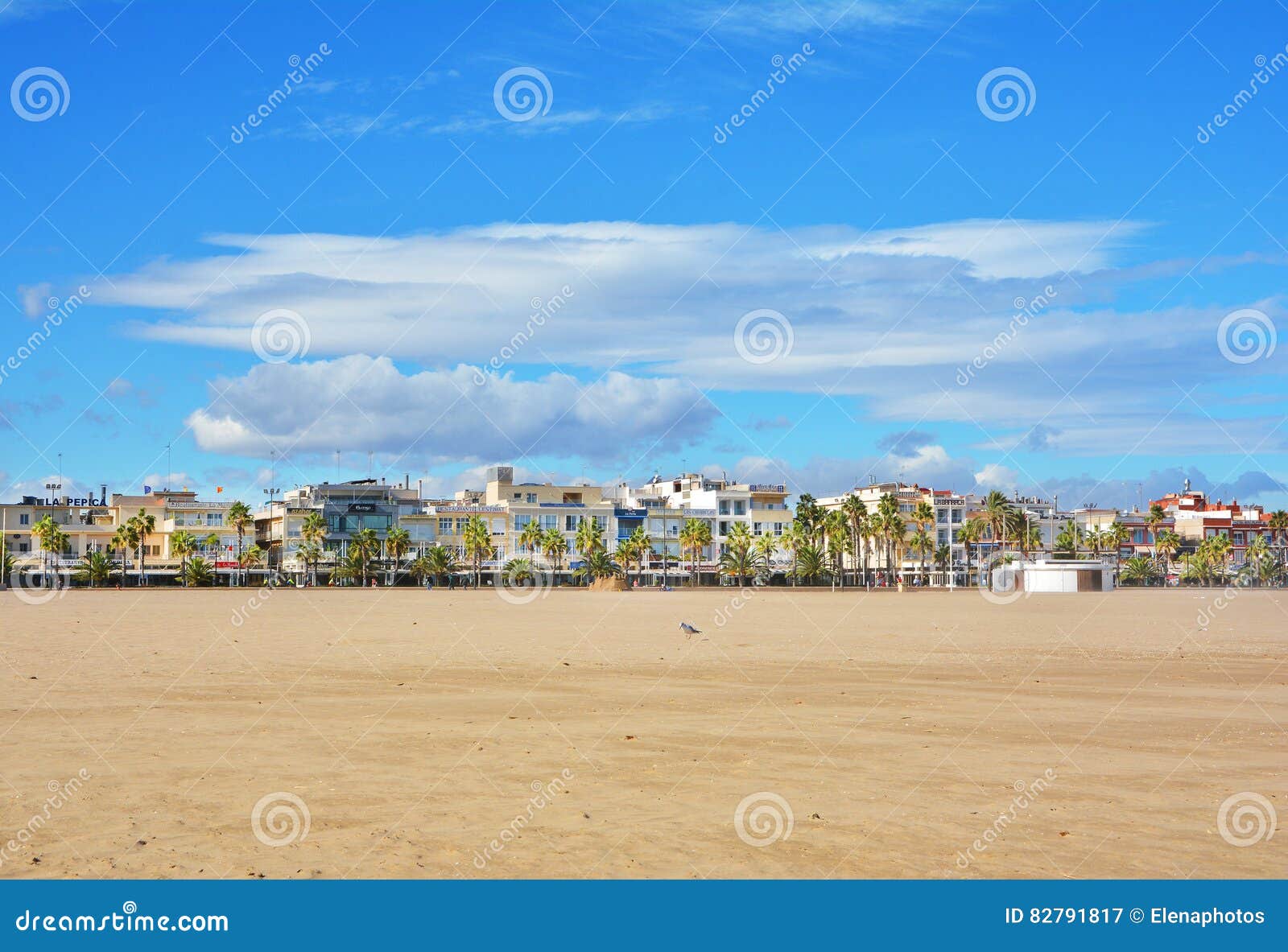 Sea Front on the Beach in the City of Valencia, Spain Editorial ...