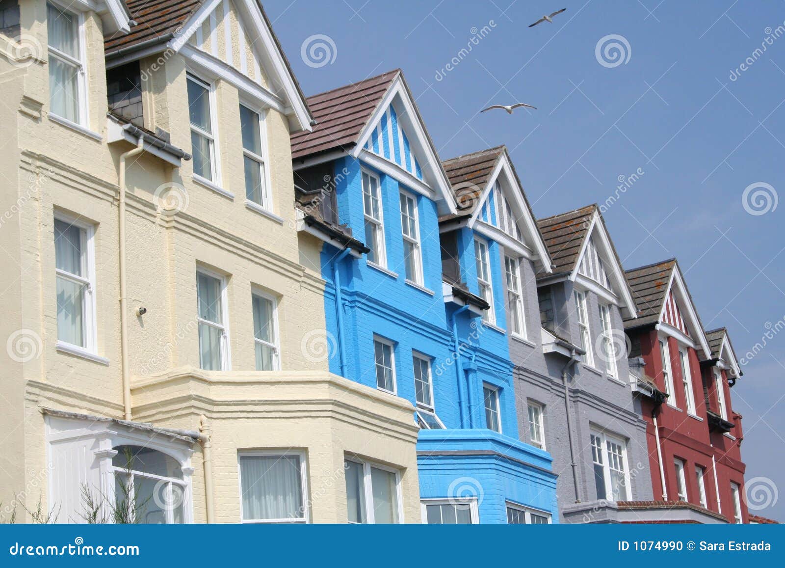 Sea Front Houses stock photo. Image of property, terrace - 1074990