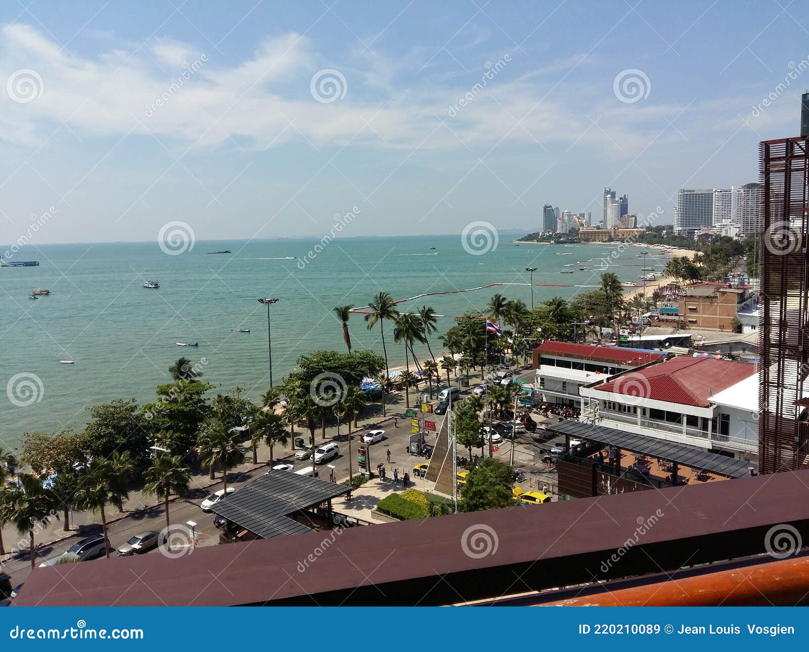 Sea front Pattaya stock image. Image of front, thai - 220210089