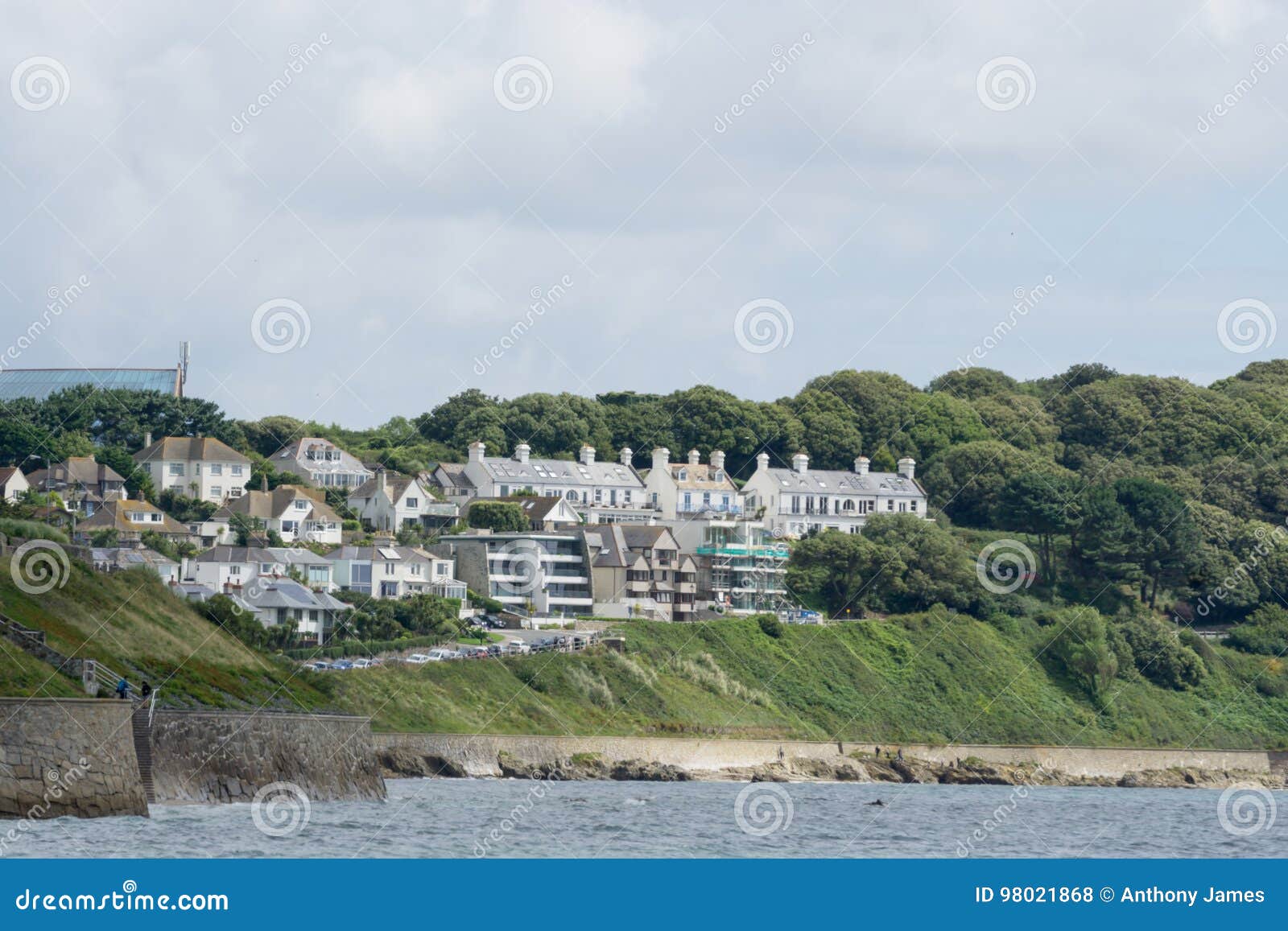 A Sea Front View in the Summertime in Cornwall Stock Photo - Image of ...