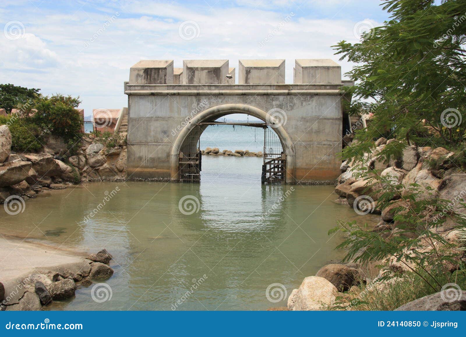 Sea gate defense stock photo. Image of coast, pattaya - 24140850