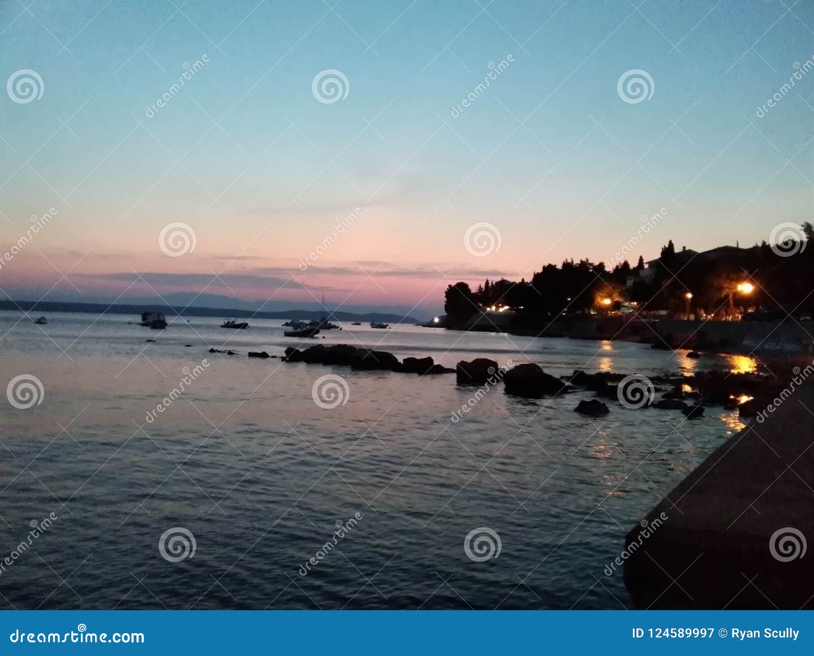 Sea Gazing stock image. Image of warm, gazing, night - 124589997