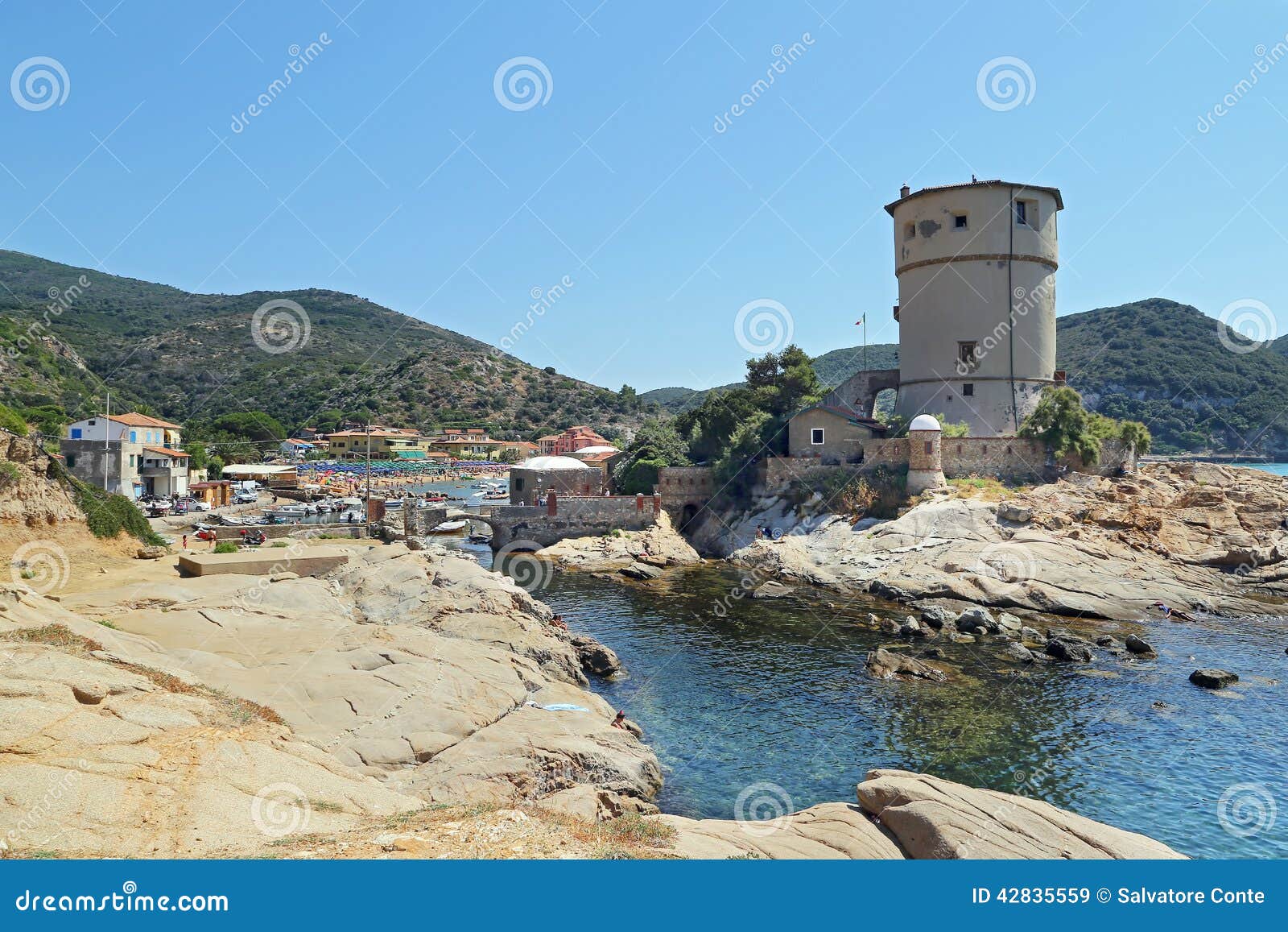 Sea of Giglio Island - Campese - Italy Editorial Stock Image - Image of ...