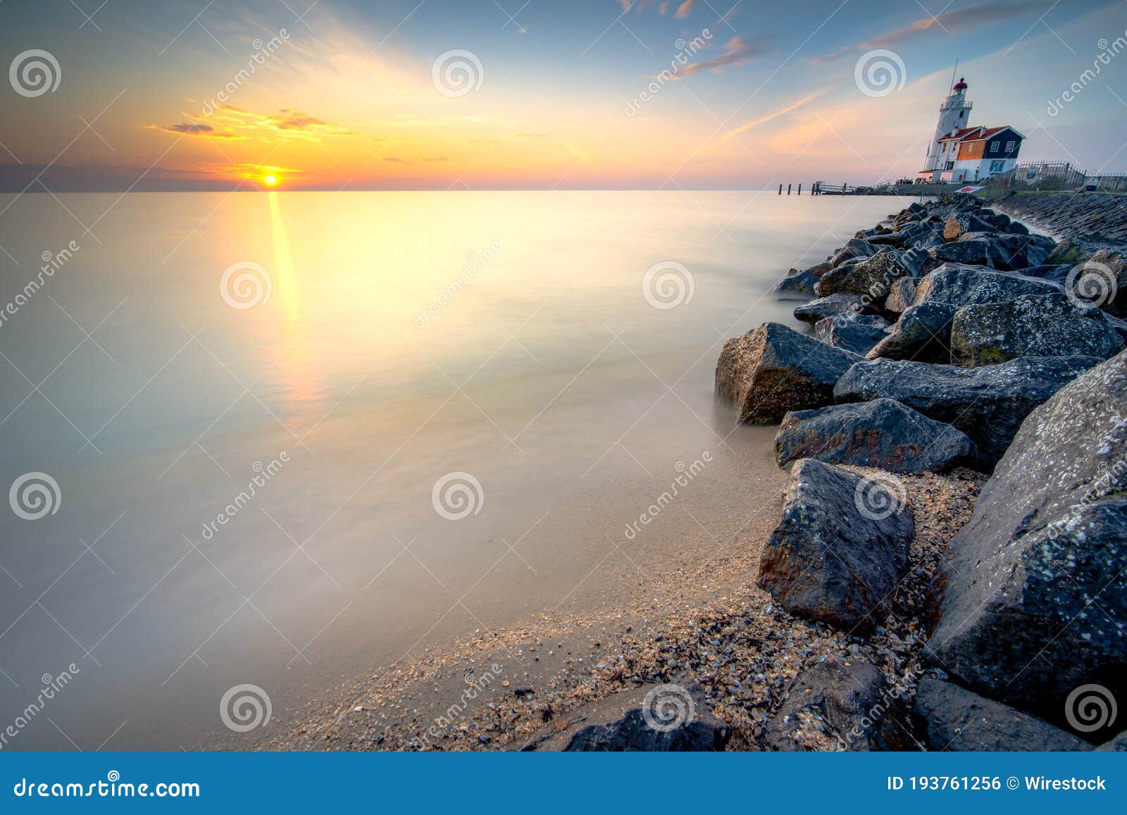 Sea Gleaming Under the Shiny, Orange Sunset - Great for Wallpapers ...
