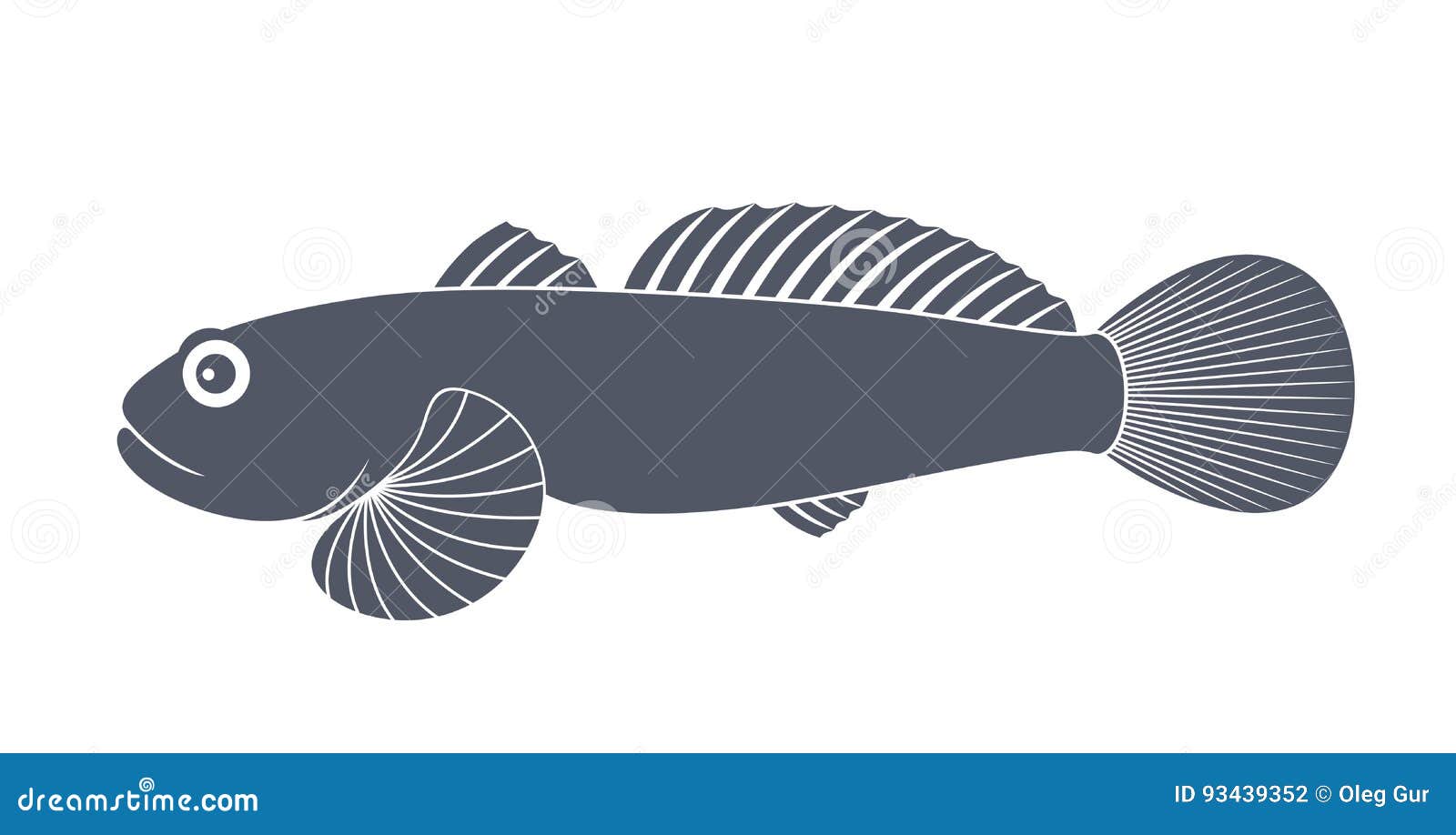 Sea goby. Fish stock vector. Illustration of vector, abstract - 93439352