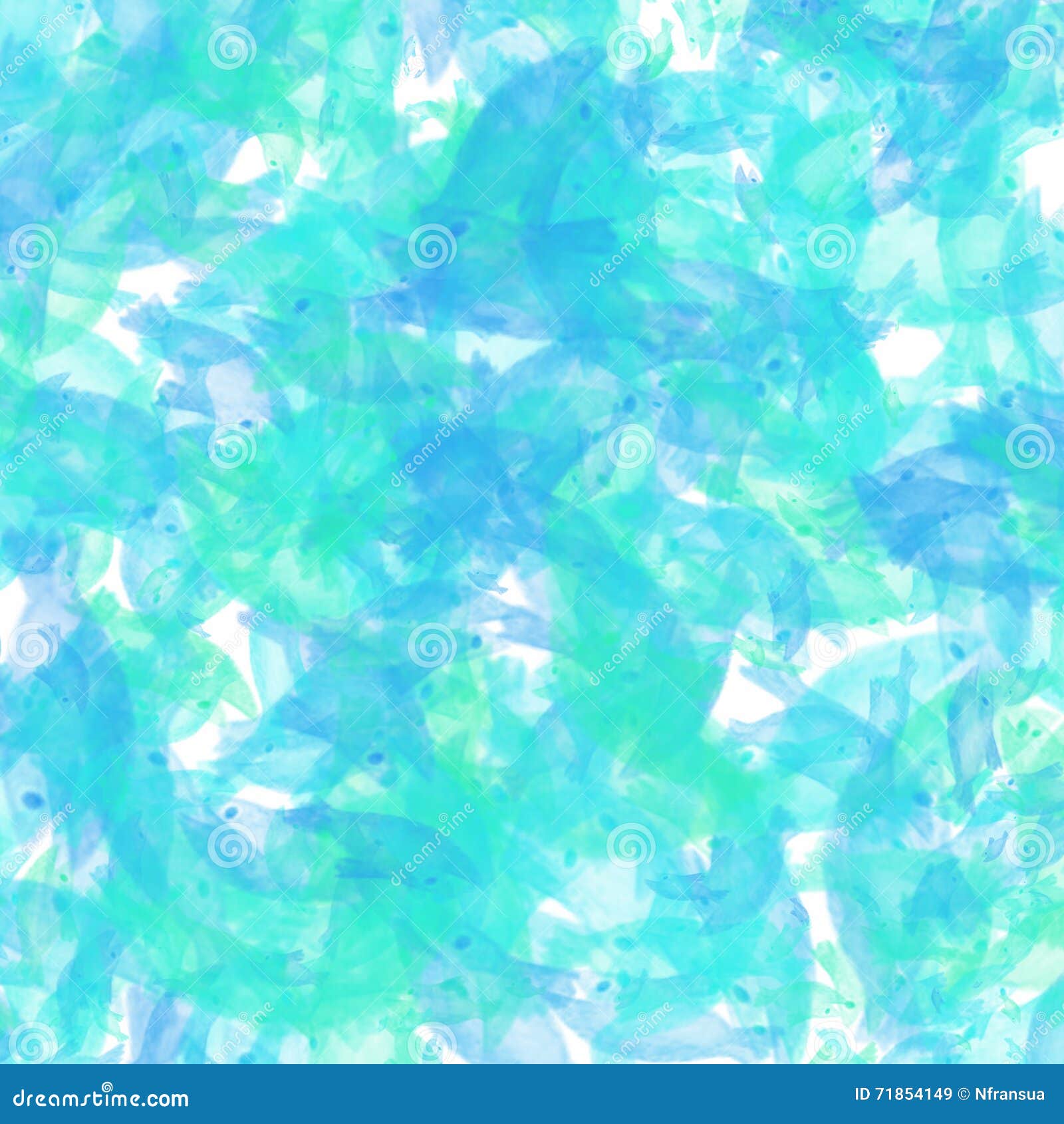 Sea-green Fish Pattern Background Stock Illustration - Illustration of ...