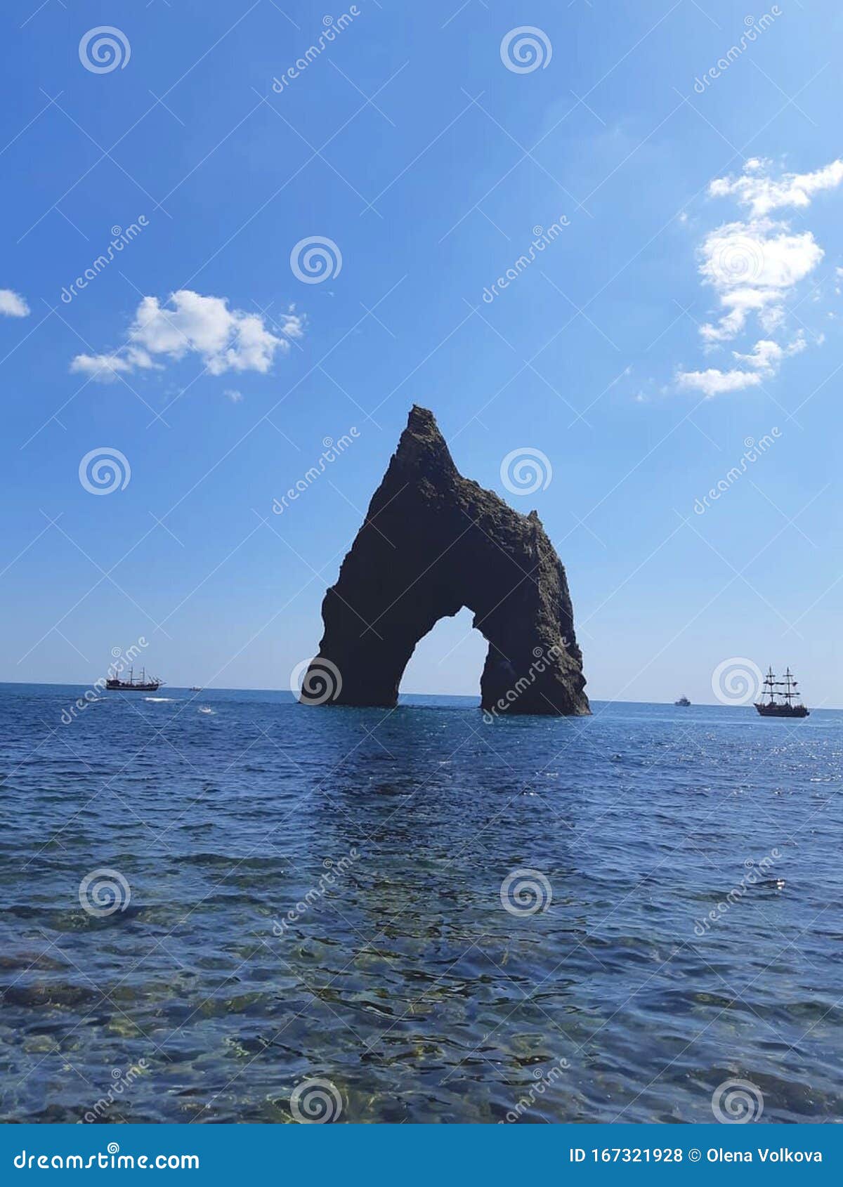 Sea Grotto. Grotto in a Sheer Cliff in the Sea Stock Photo - Image of ...