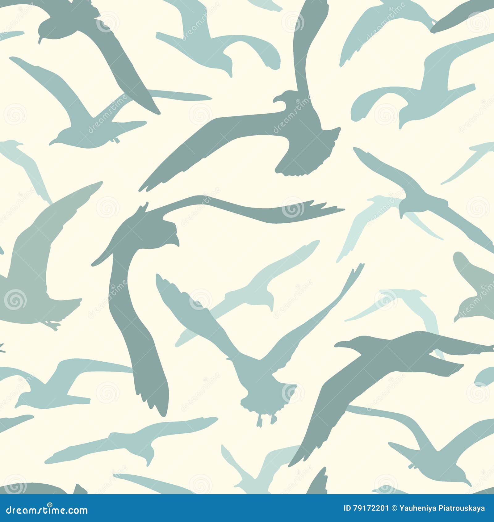 Sea gulls pattern stock vector. Illustration of marine - 79172201