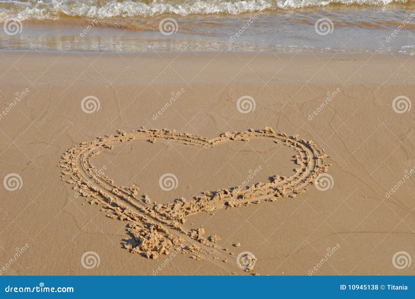 Sea Heart stock photo. Image of beach, seaside, romance - 10945138