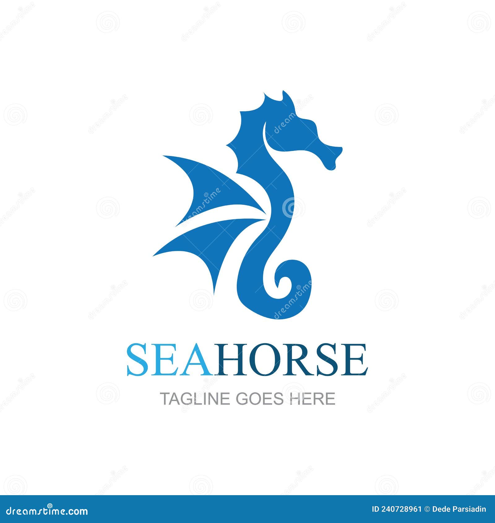 Sea Horse Icon Logo and Symbol Creative Vector Illustration Stock ...
