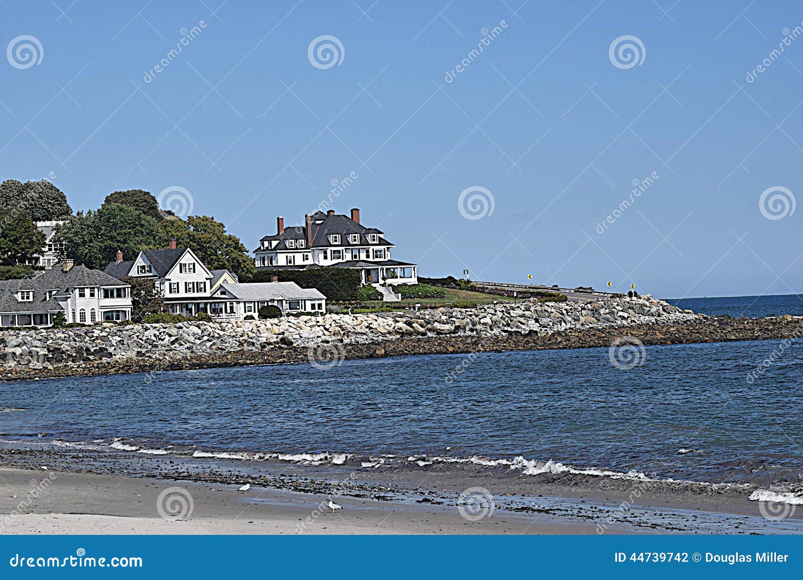 By the sea stock photo. Image of still, ocean, homes - 44739742