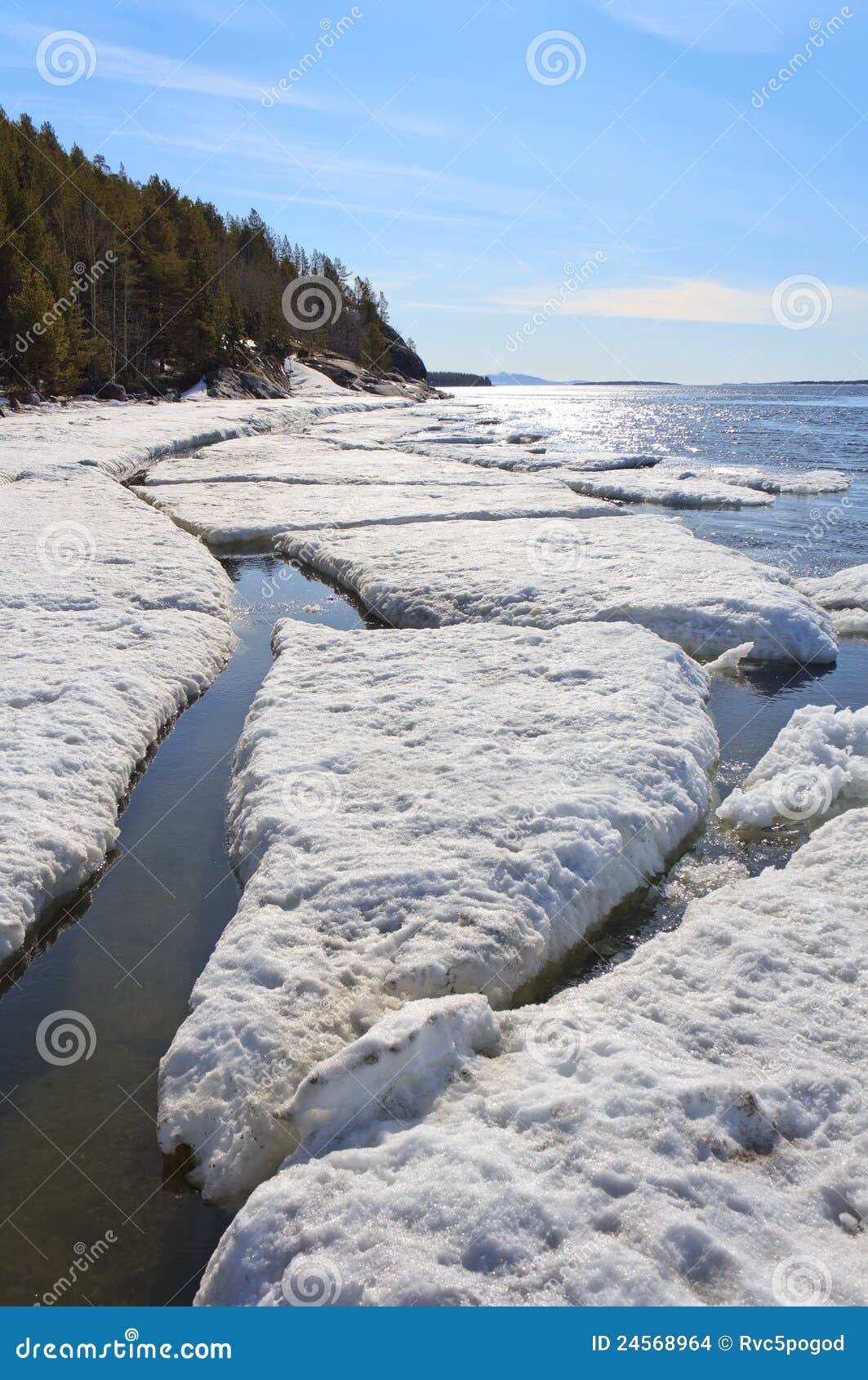 Sea Ice is Destroyed in the Spring Stock Photo - Image of destroyed ...