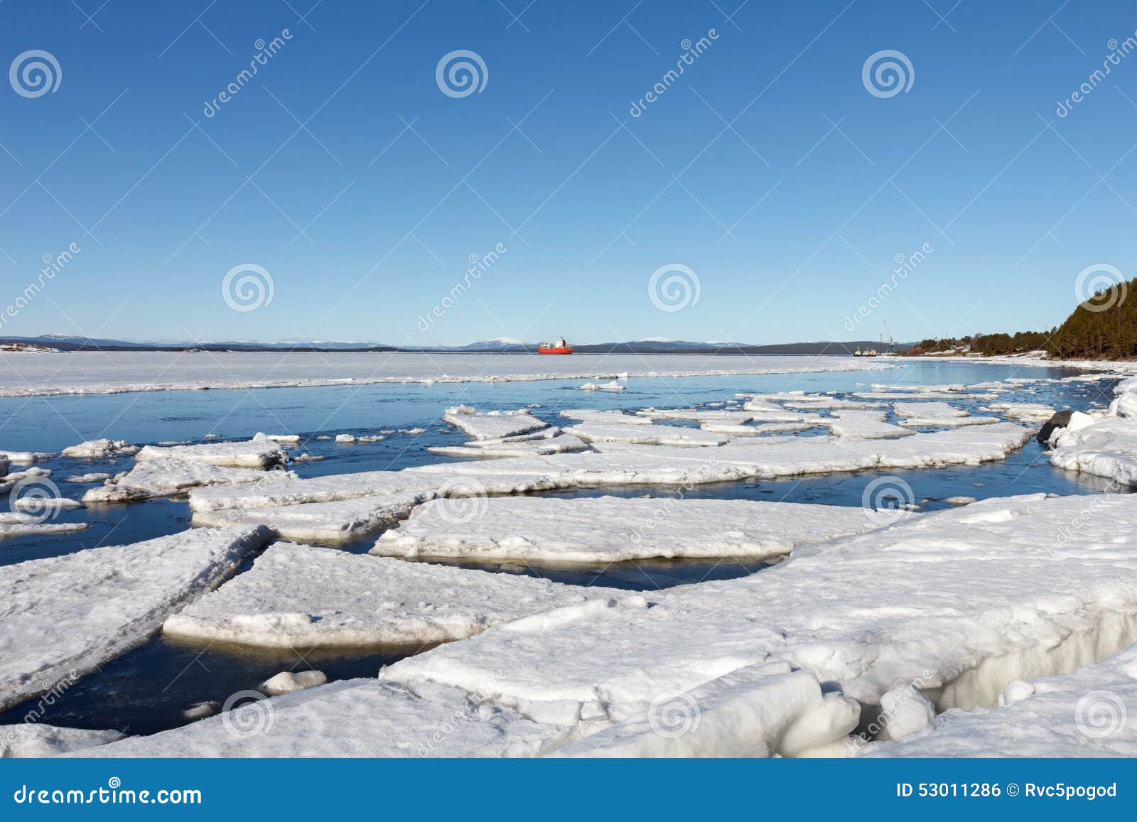 Sea Ice is Destroyed in the Spring Stock Photo - Image of crack ...
