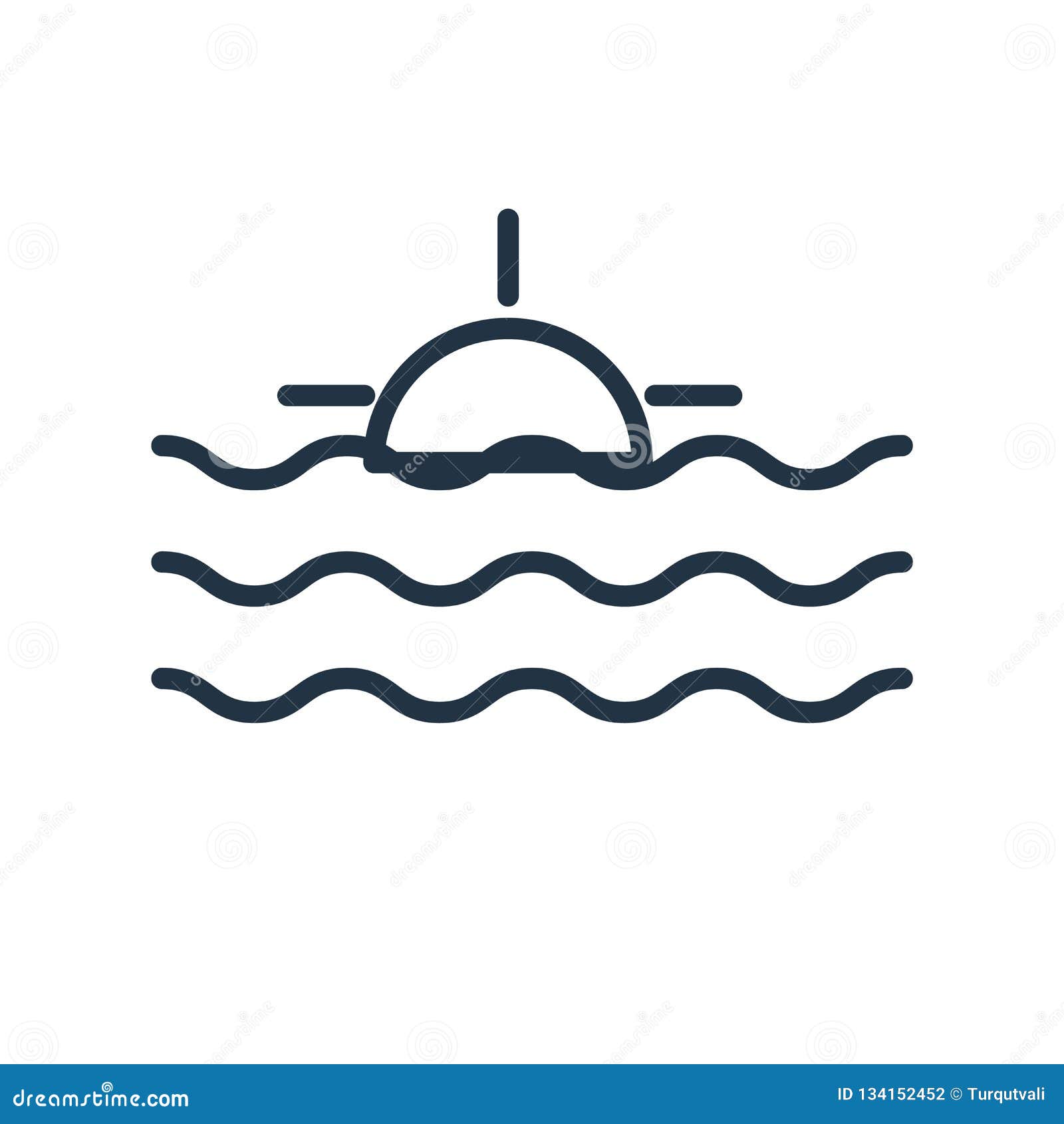 Sea Icon Vector Isolated on White Background, Sea Sign Stock Vector ...