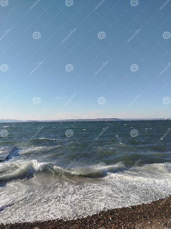 Sea of ??Japan on a Cold October Day Stock Photo - Image of wave, cloud ...