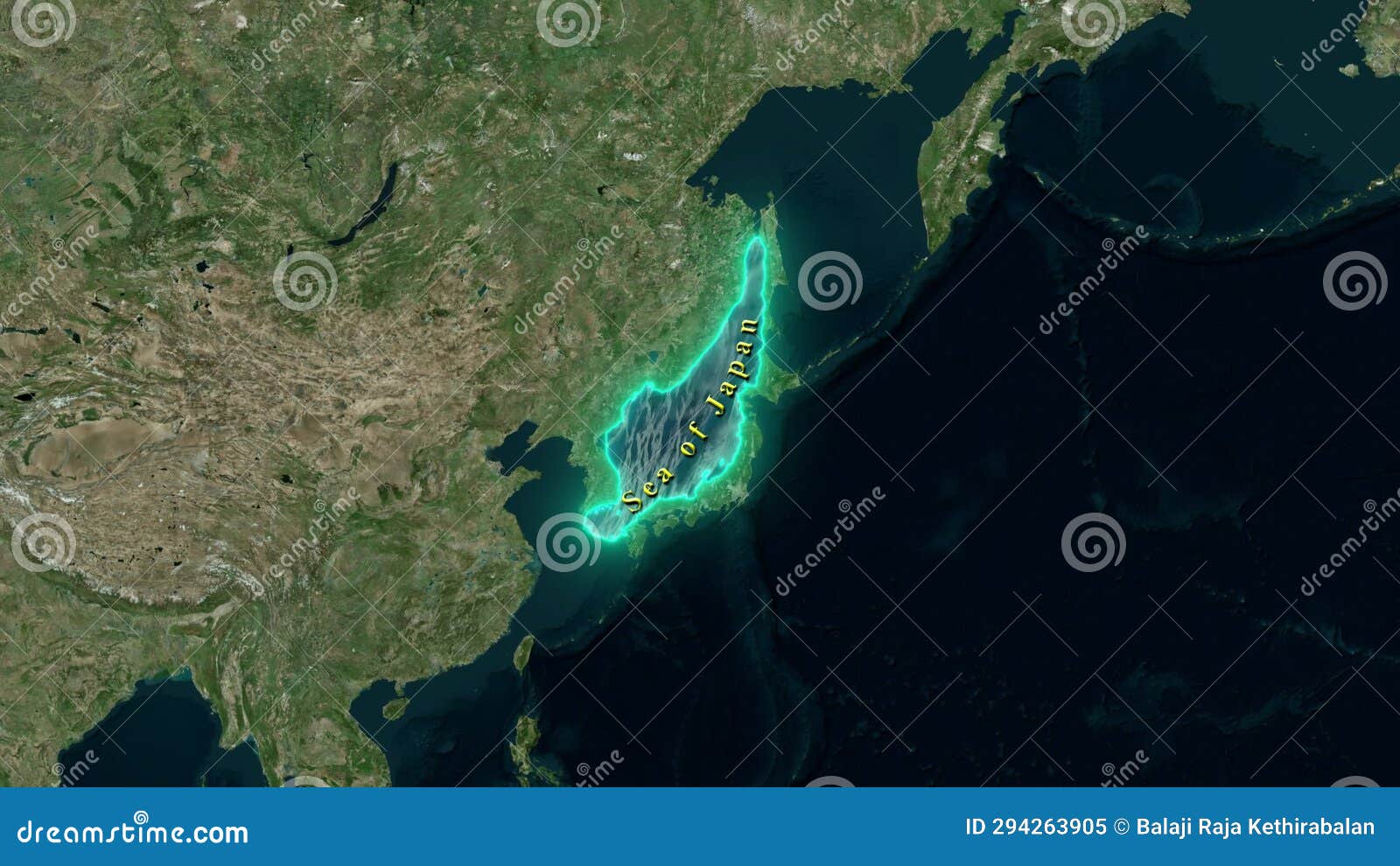 Sea of Japan Map stock video. Video of aerial, country - 294263905