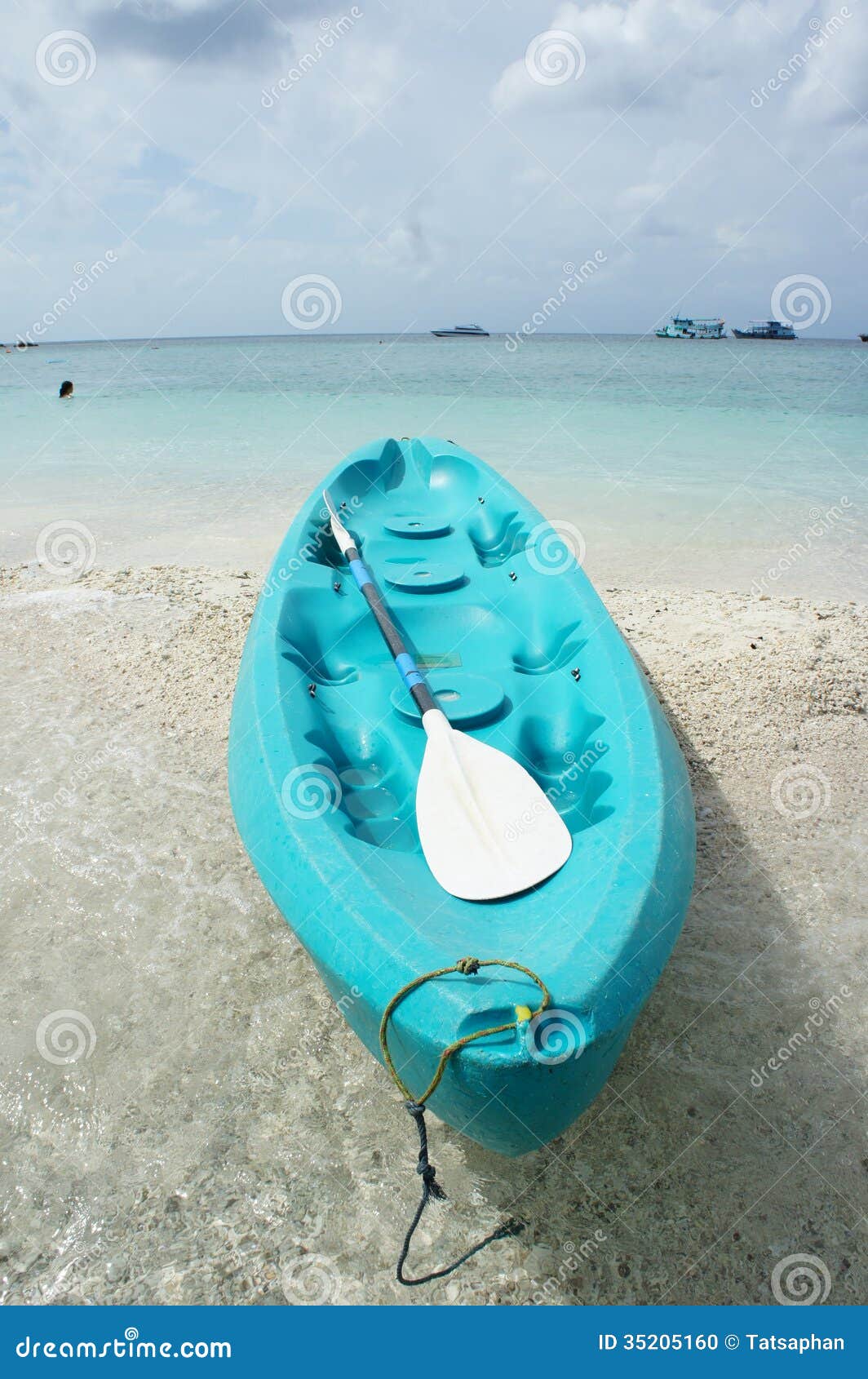 Sea kayak stock photo. Image of relax, kayak, sand, sunny - 35205160