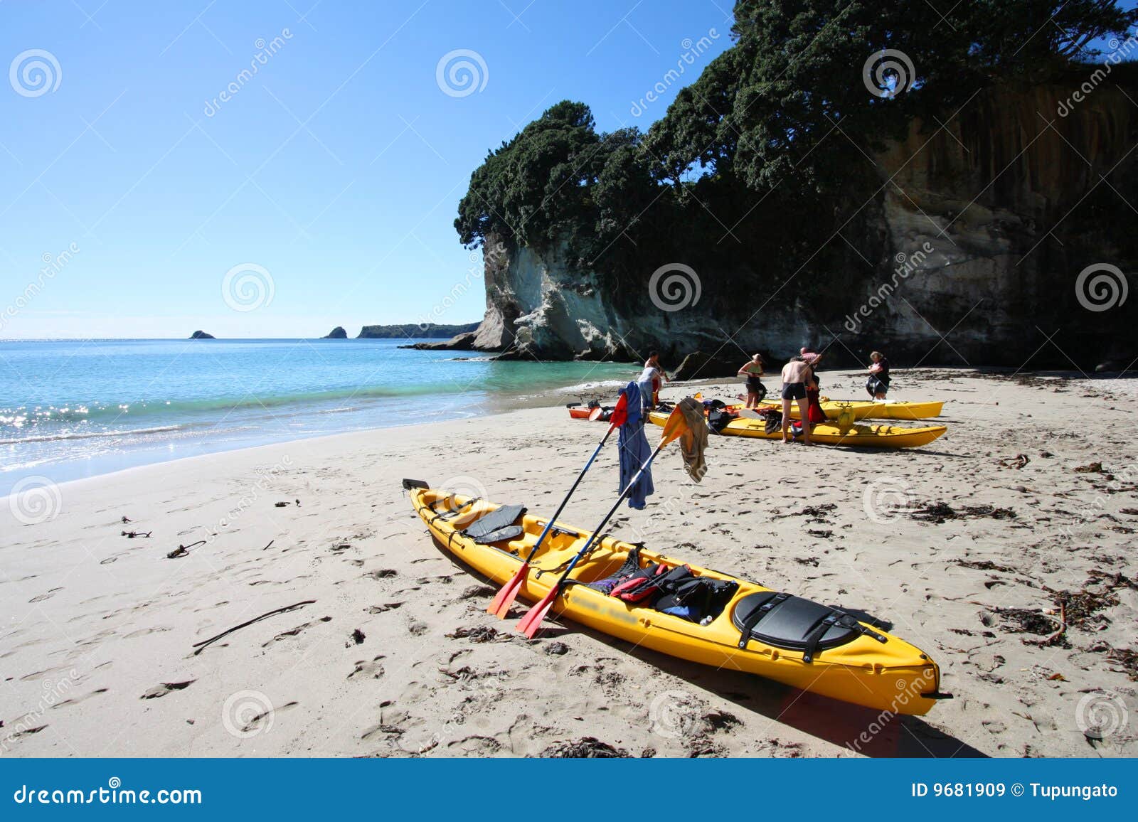 Sea kayaking stock image. Image of island, sandy, cove - 9681909