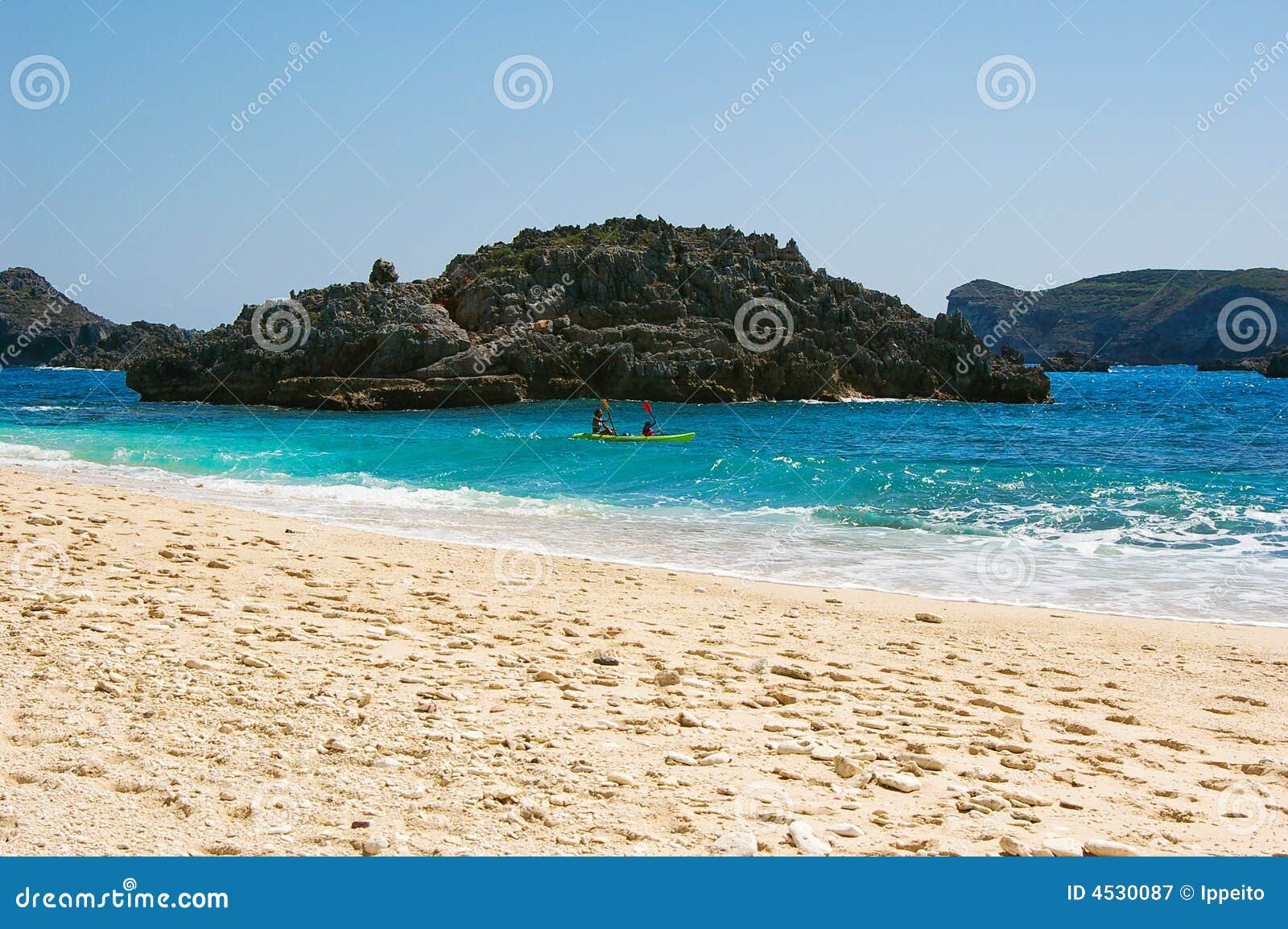 Sea Kayaking in Blue Waters Stock Image - Image of kayak, adventure ...