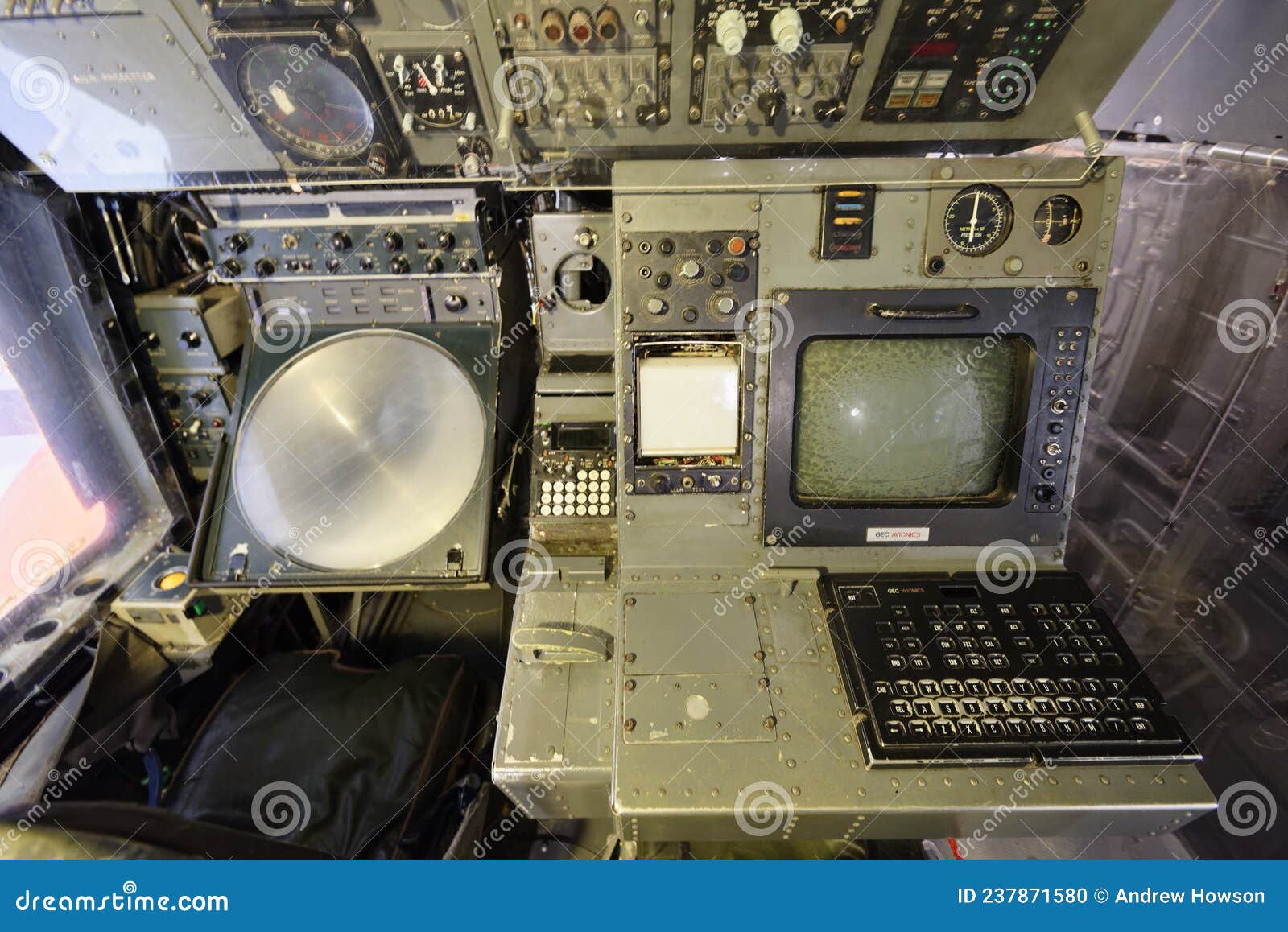 Sea King Interior Instrument Panel and Radar Editorial Image - Image of ...