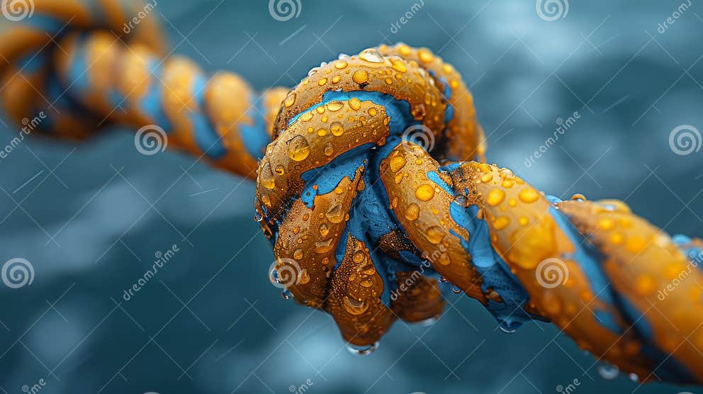 Sea knot on a rope stock photo. Image of cord, detail - 352981324