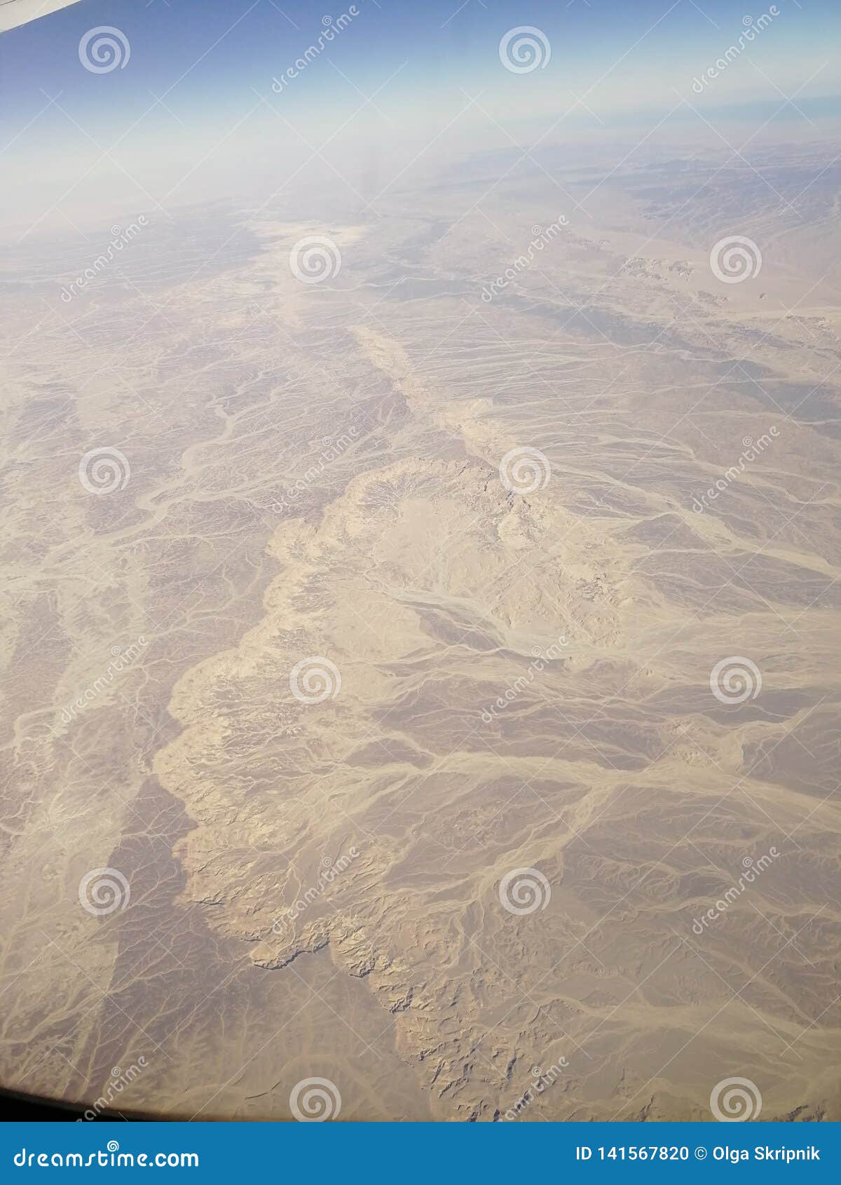 Sea and Land Top View, Egypt View from the Plane Stock Photo - Image of ...