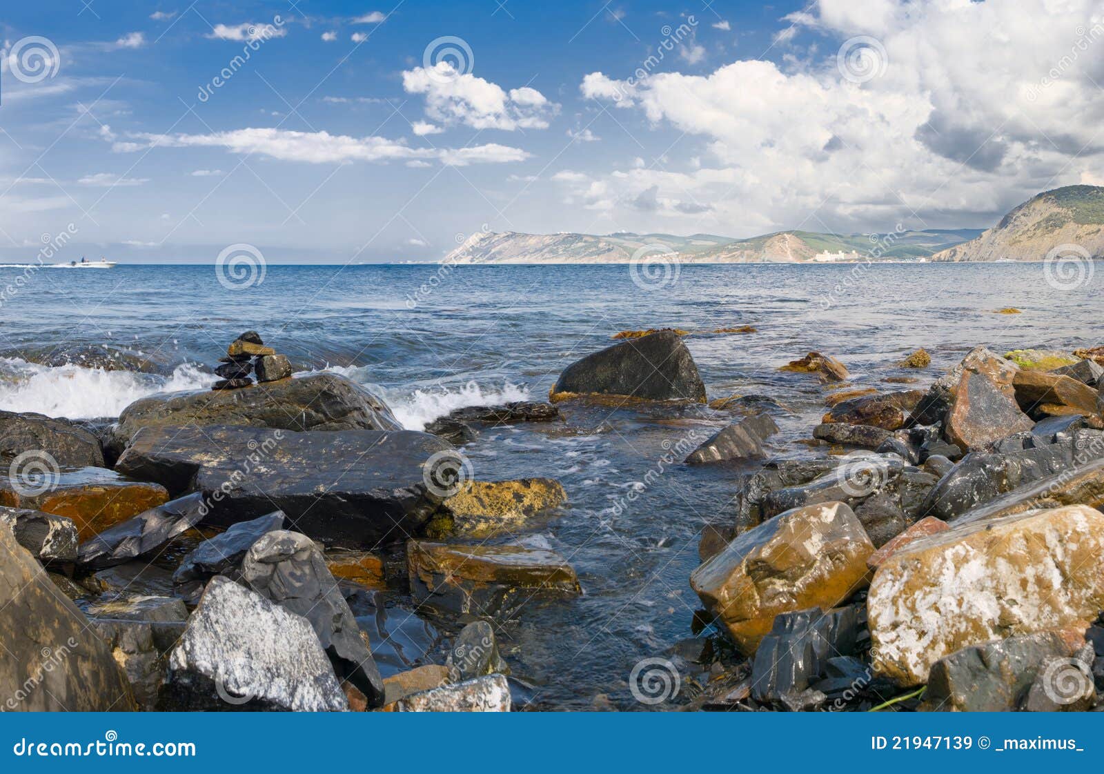 Sea landscape stock image. Image of stone, landscape - 21947139