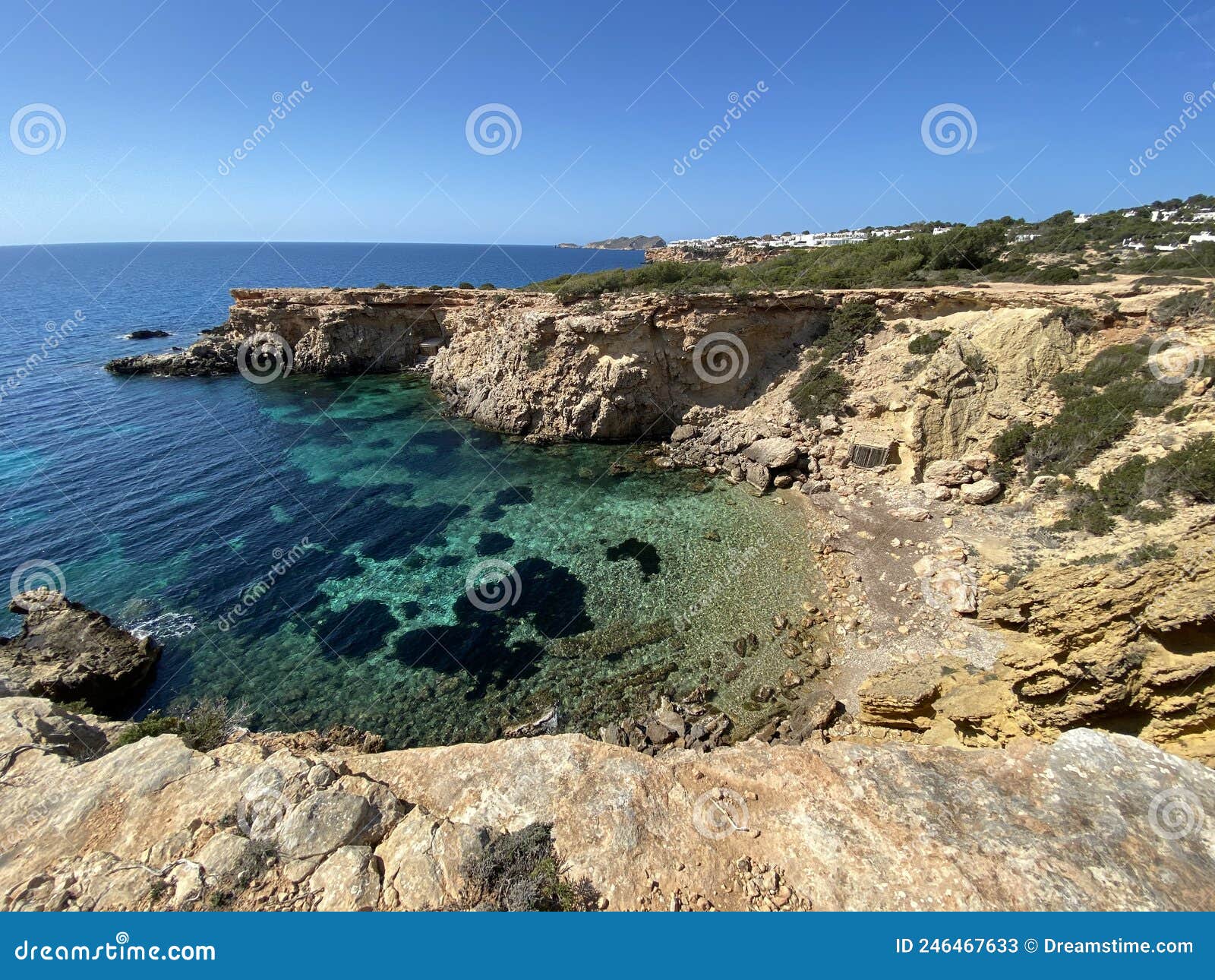 Sea Landscape with a Hidden Beach Stock Image - Image of outdoor, edge ...