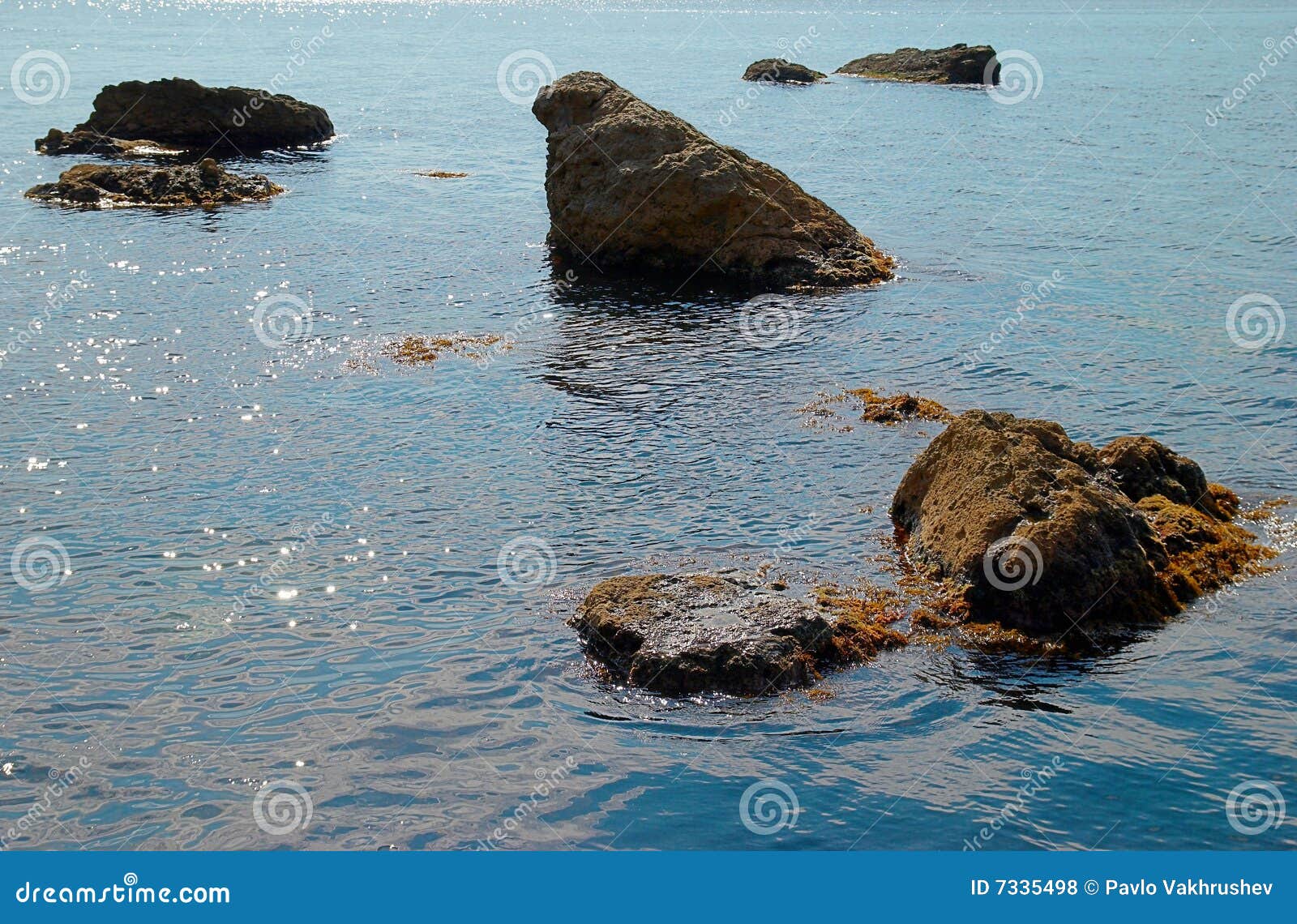Sea landscape with rocks stock photo. Image of season - 7335498
