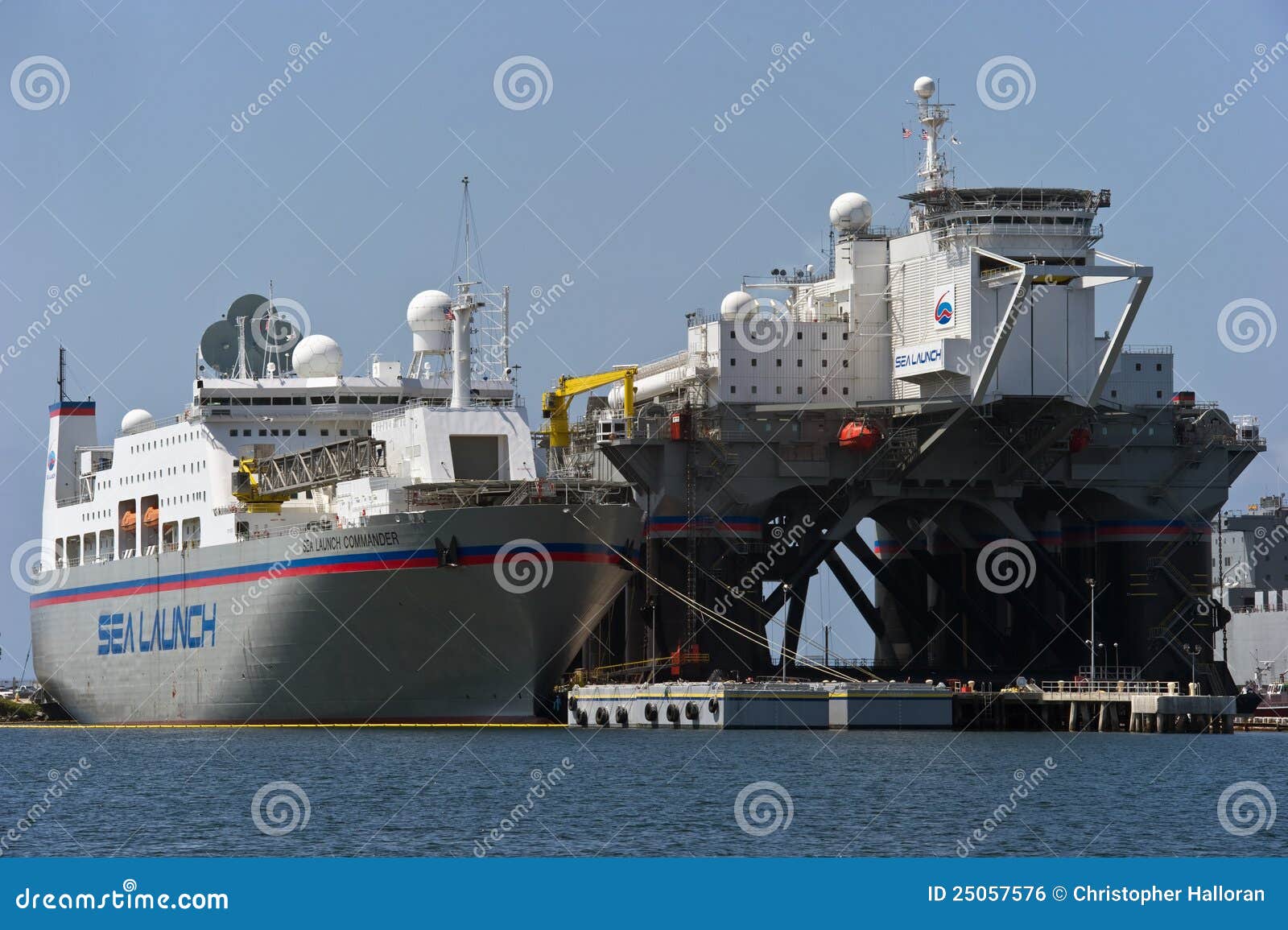 Sea Launch Vessels Prepare for Rocket Launch Editorial Photo - Image of ...