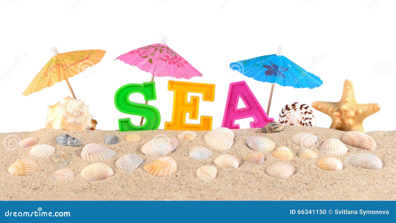 Sea Letters on a Beach Sand on a White Stock Photo - Image of beach ...