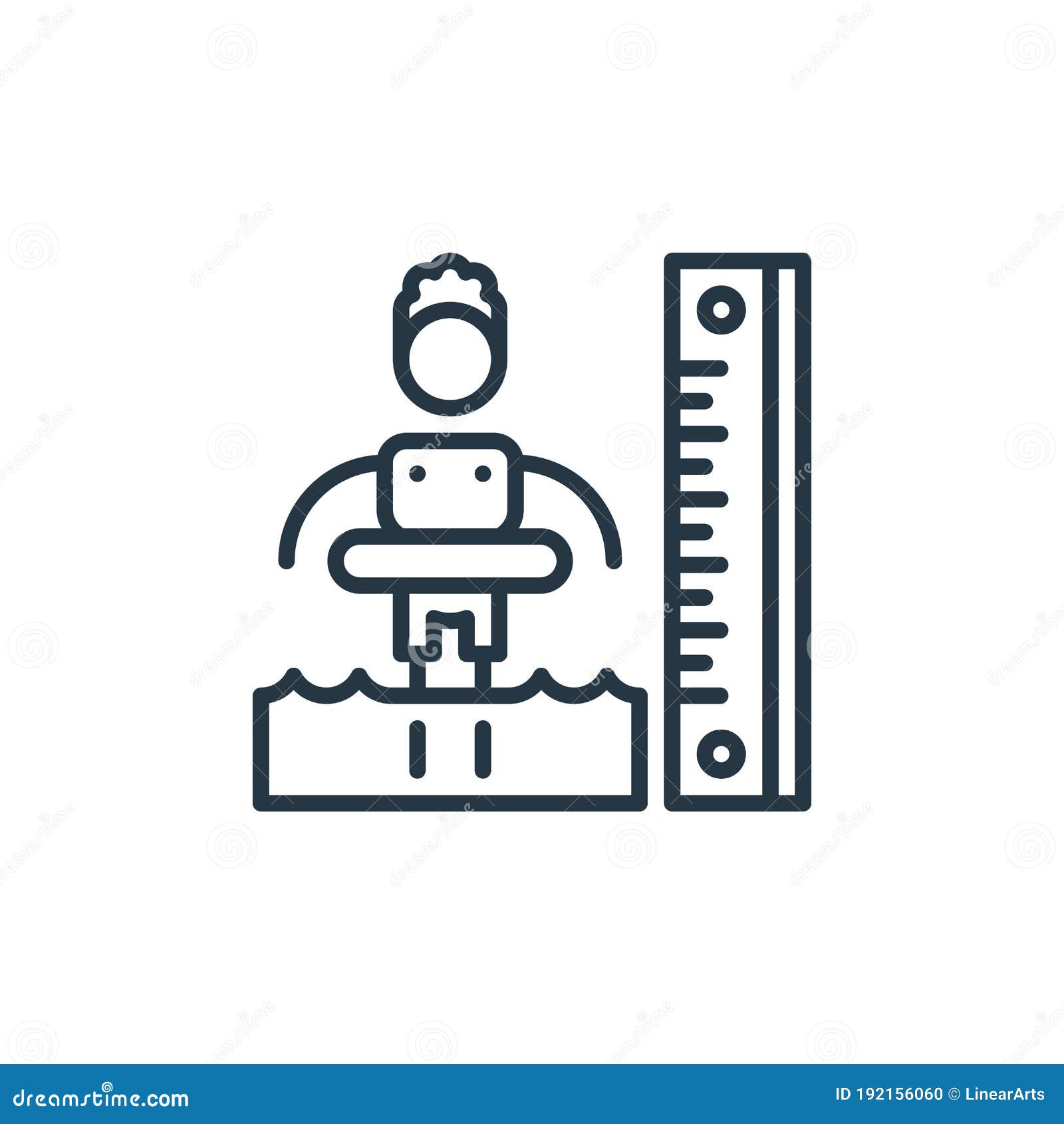 Sea Level Icon Vector from Climate Change Concept. Thin Line ...