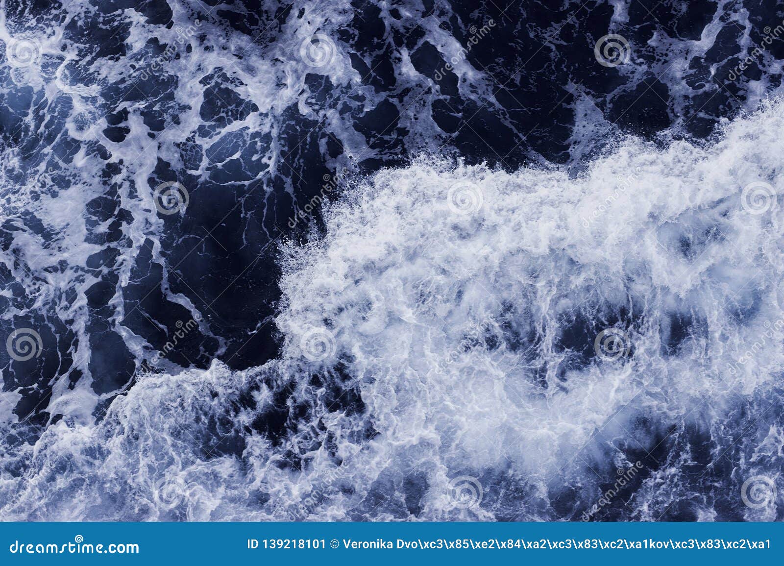 Sea Level View from Above. Ocean Surface with Waves Stock Image - Image ...