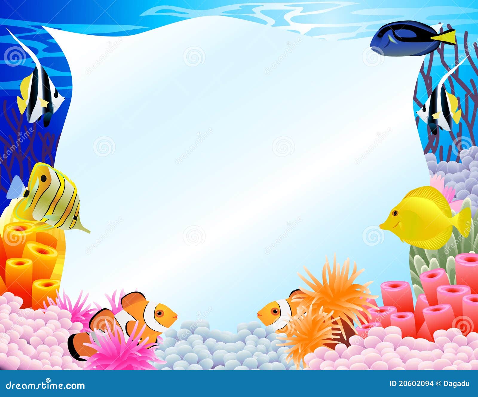 Sea life background stock vector. Illustration of paradise - 20602094