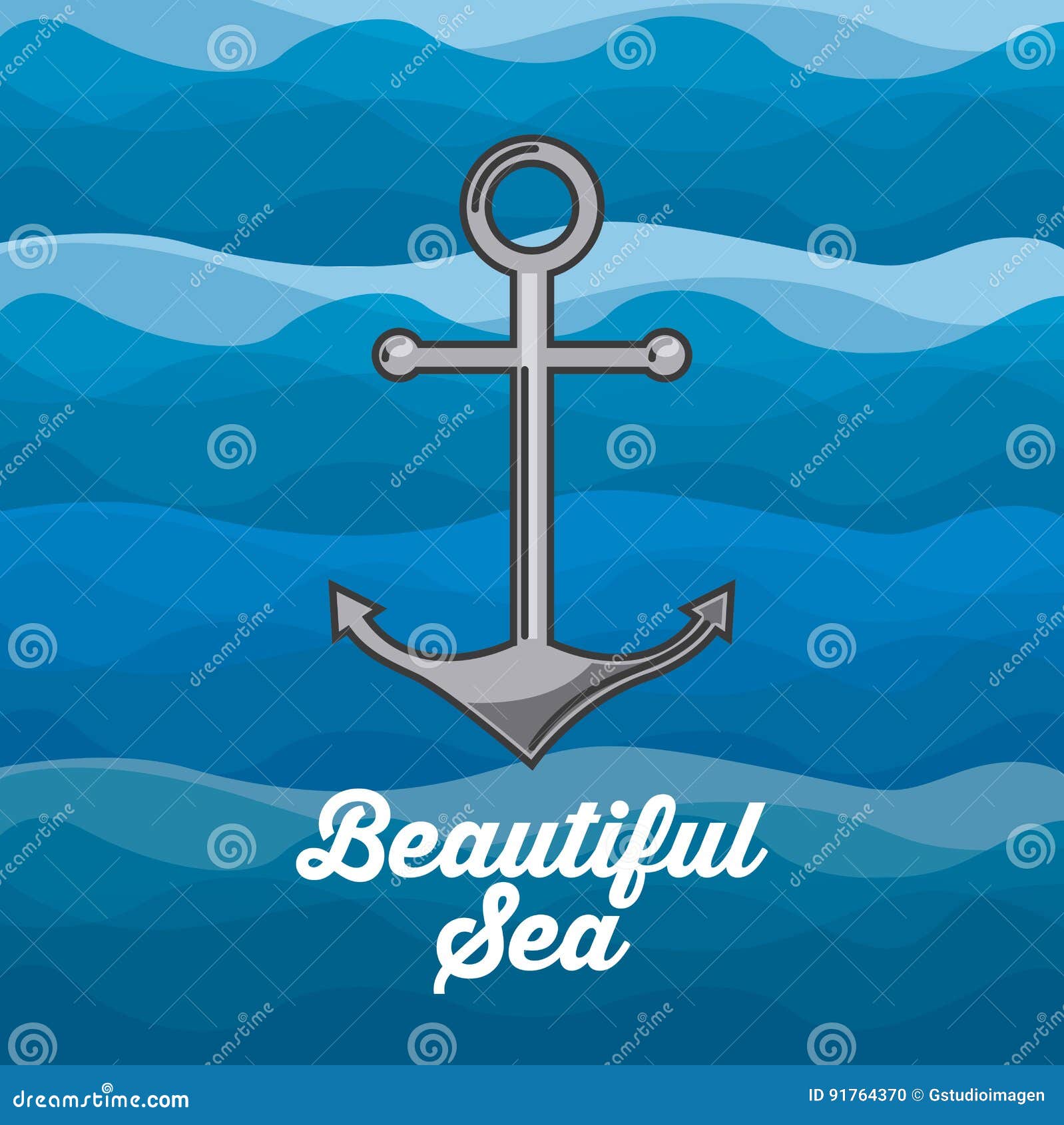 Sea life conceptual poster stock vector. Illustration of sign - 91764370