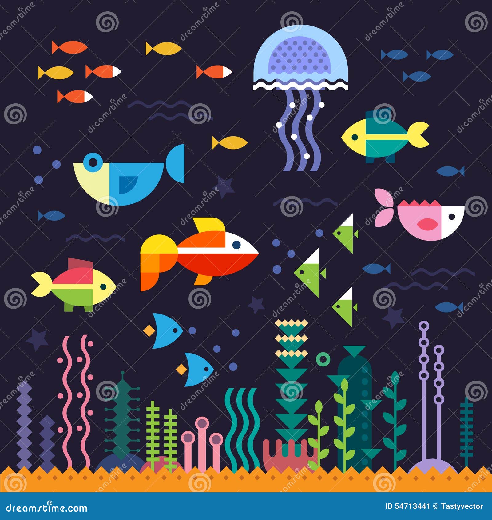 Sea Life Underwater World Stock Illustrations – 13,345 Sea Life ...