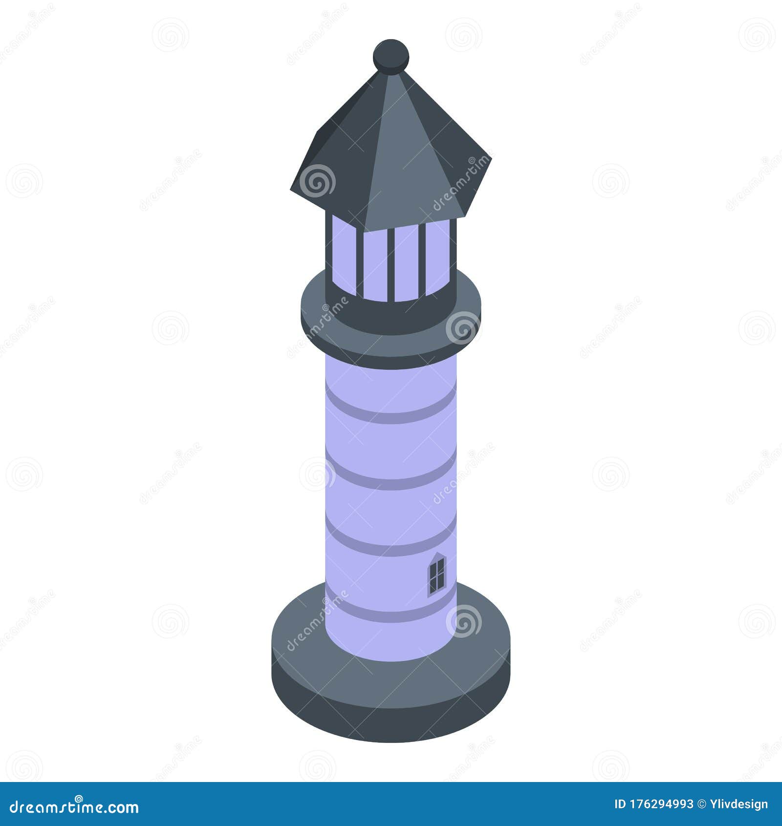 Sea Lighthouse Icon, Isometric Style Stock Vector - Illustration of ...