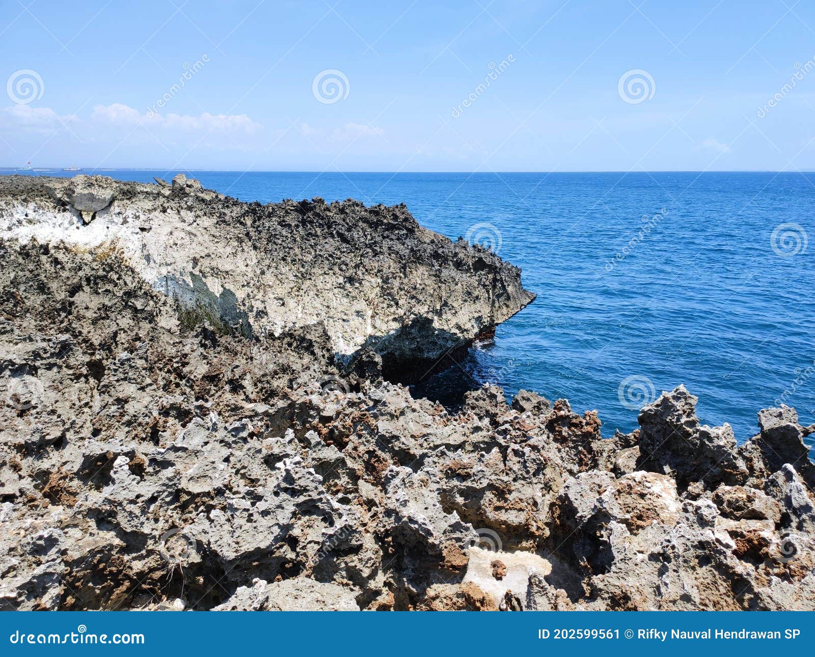 Sea and Limestone stock image. Image of limestone, rock - 202599561