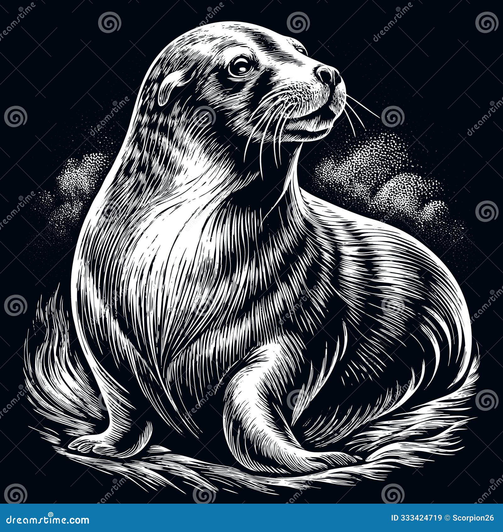 Lion, Line Art Continuous Simple Vector Hand Draw Sketch Doodle ...