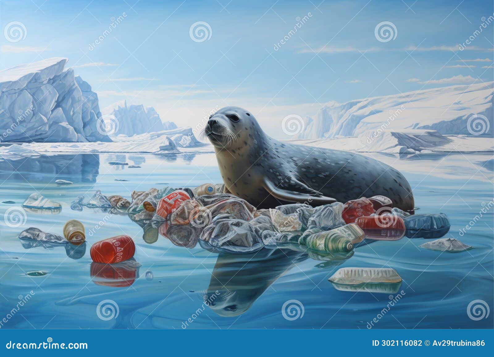 Sea Lion Waste Ecosystemenvironment Stock Illustration - Illustration ...