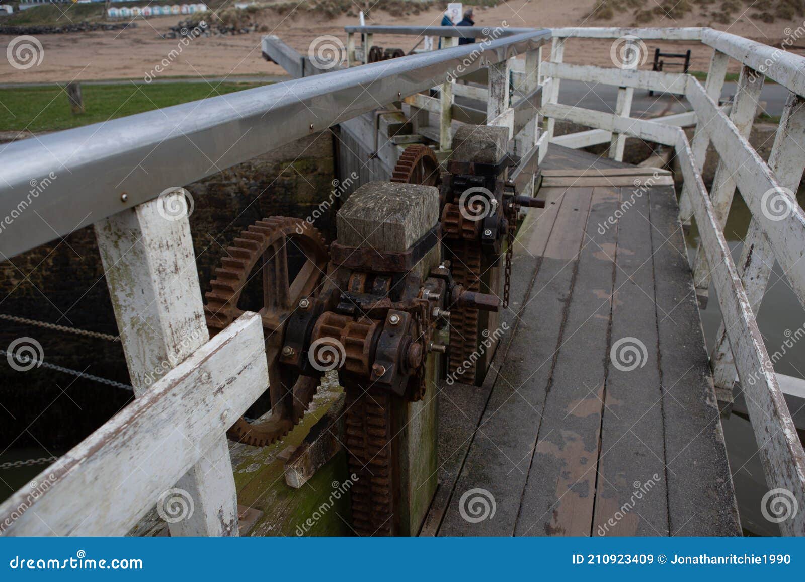 The Sea Lock Gate on the Bude Canal at Bude, Cornwall Stock Image ...