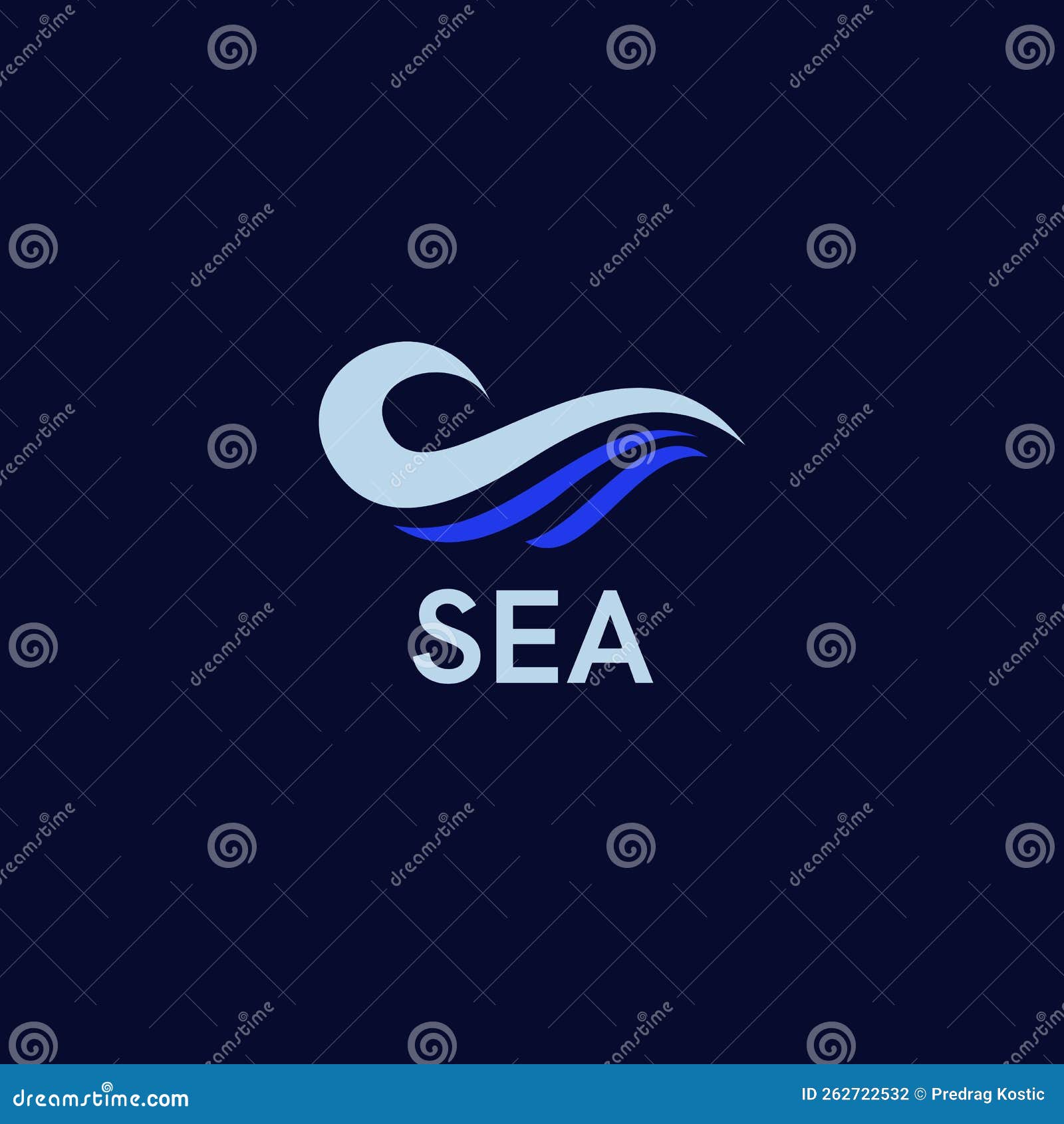 Sea logo design stock illustration. Illustration of poster - 262722532