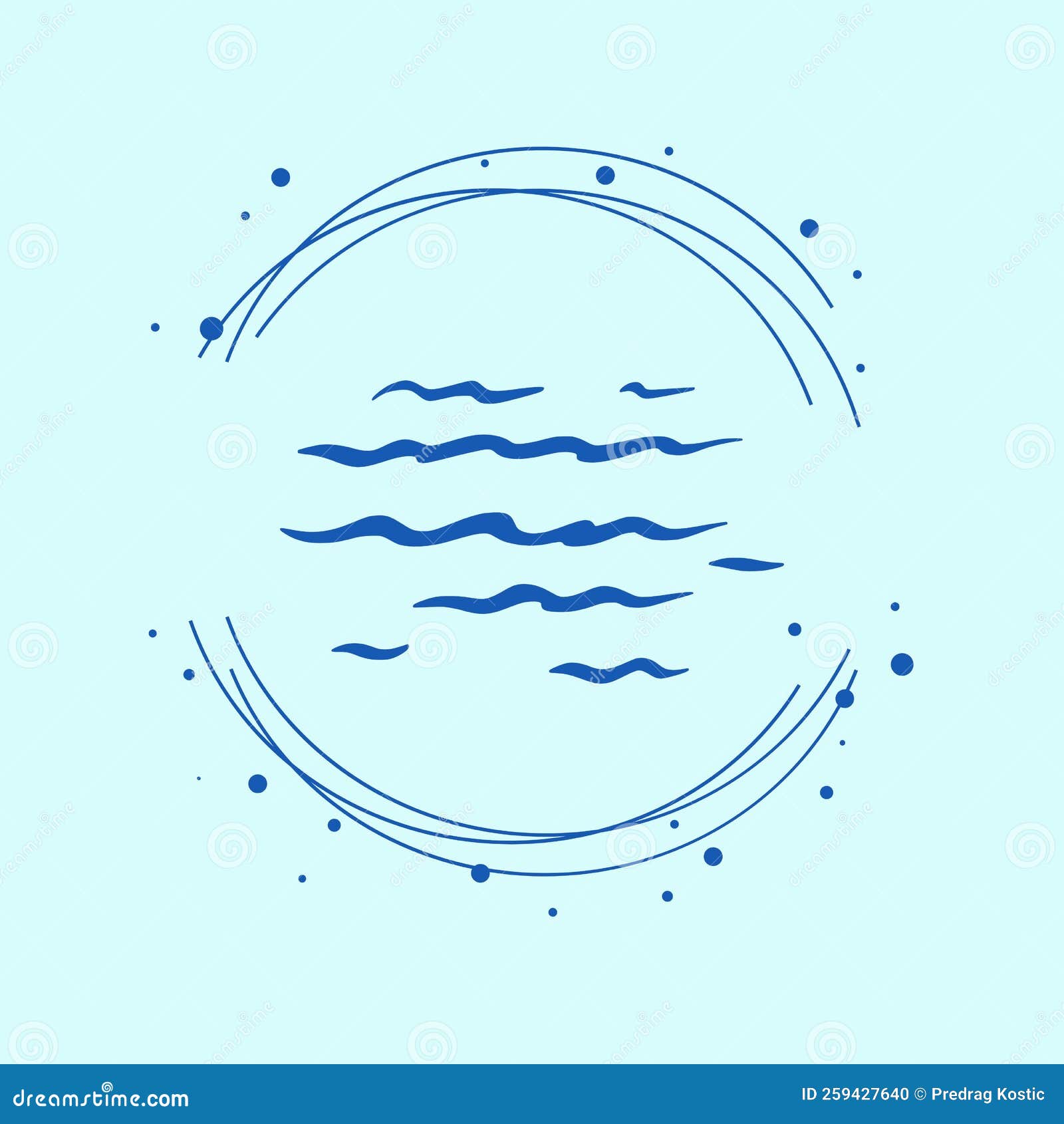 Sea logo design stock illustration. Illustration of cartoon - 259427640