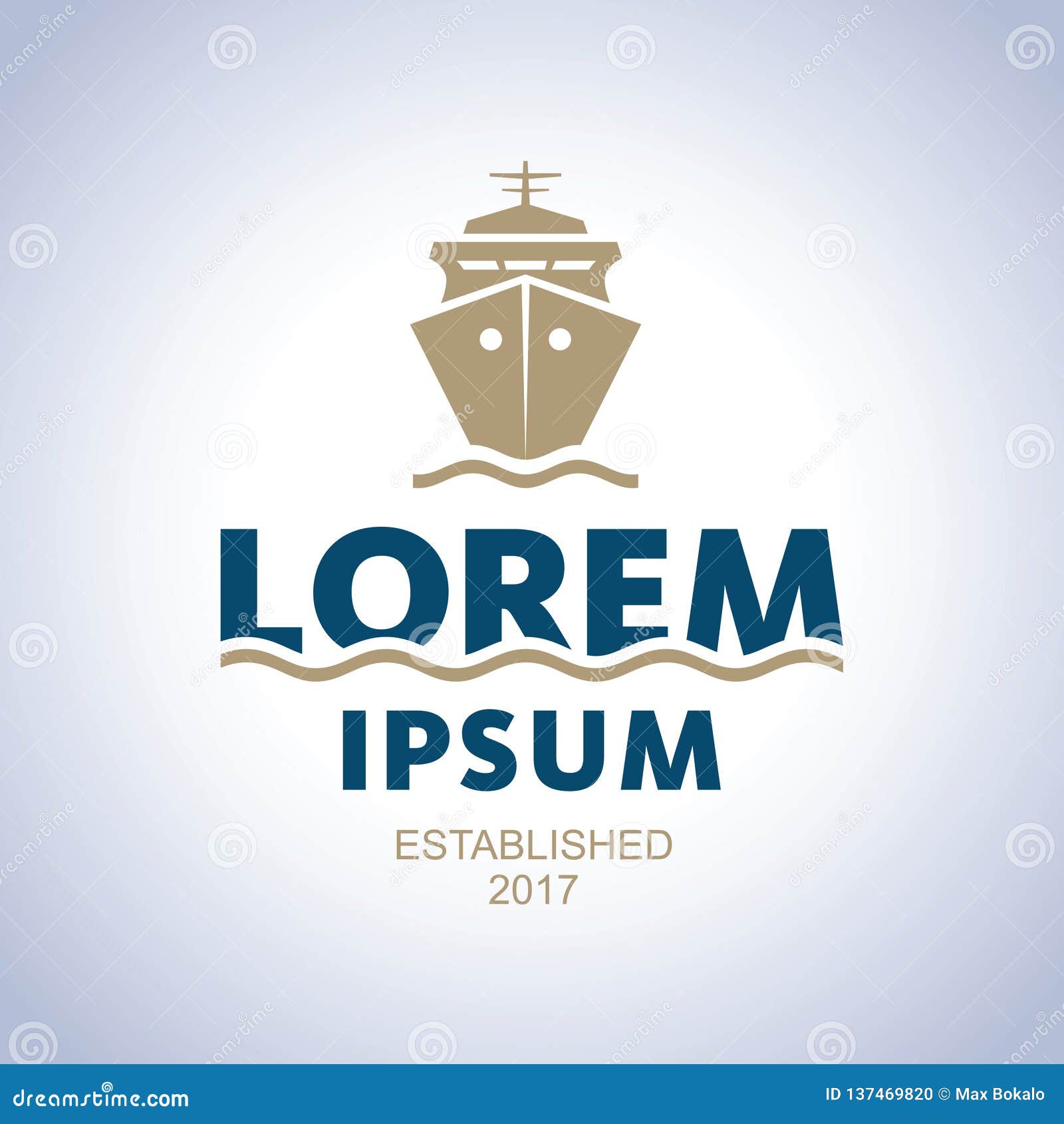 Sea Logo. Ship Abstract Emblem Stock Vector - Illustration of business ...