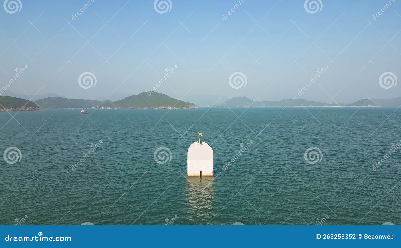 A Sea Markers that Indicate the Route on the Water Stock Photo - Image ...