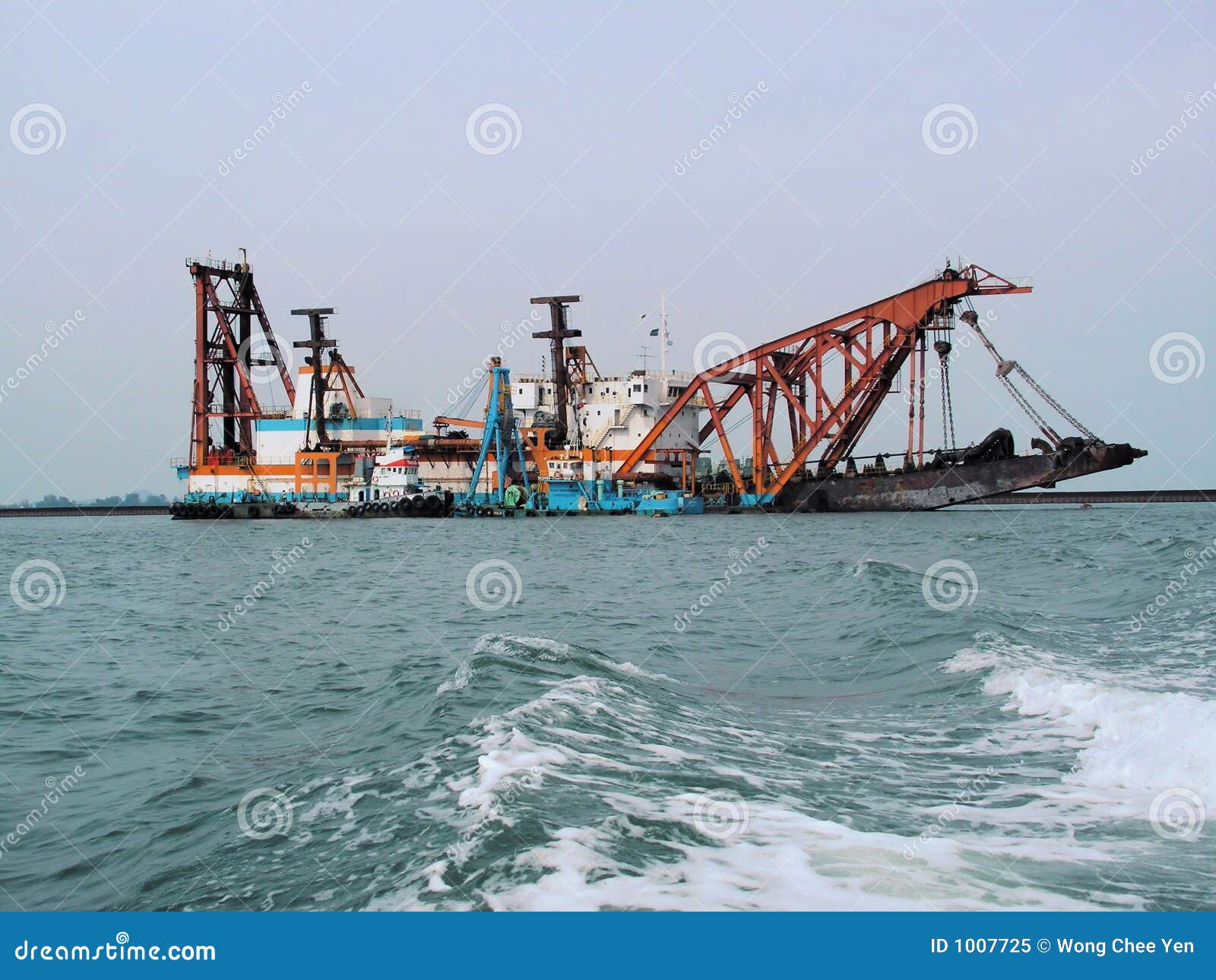 Sea mechanical monster stock image. Image of water, leviathan - 1007725