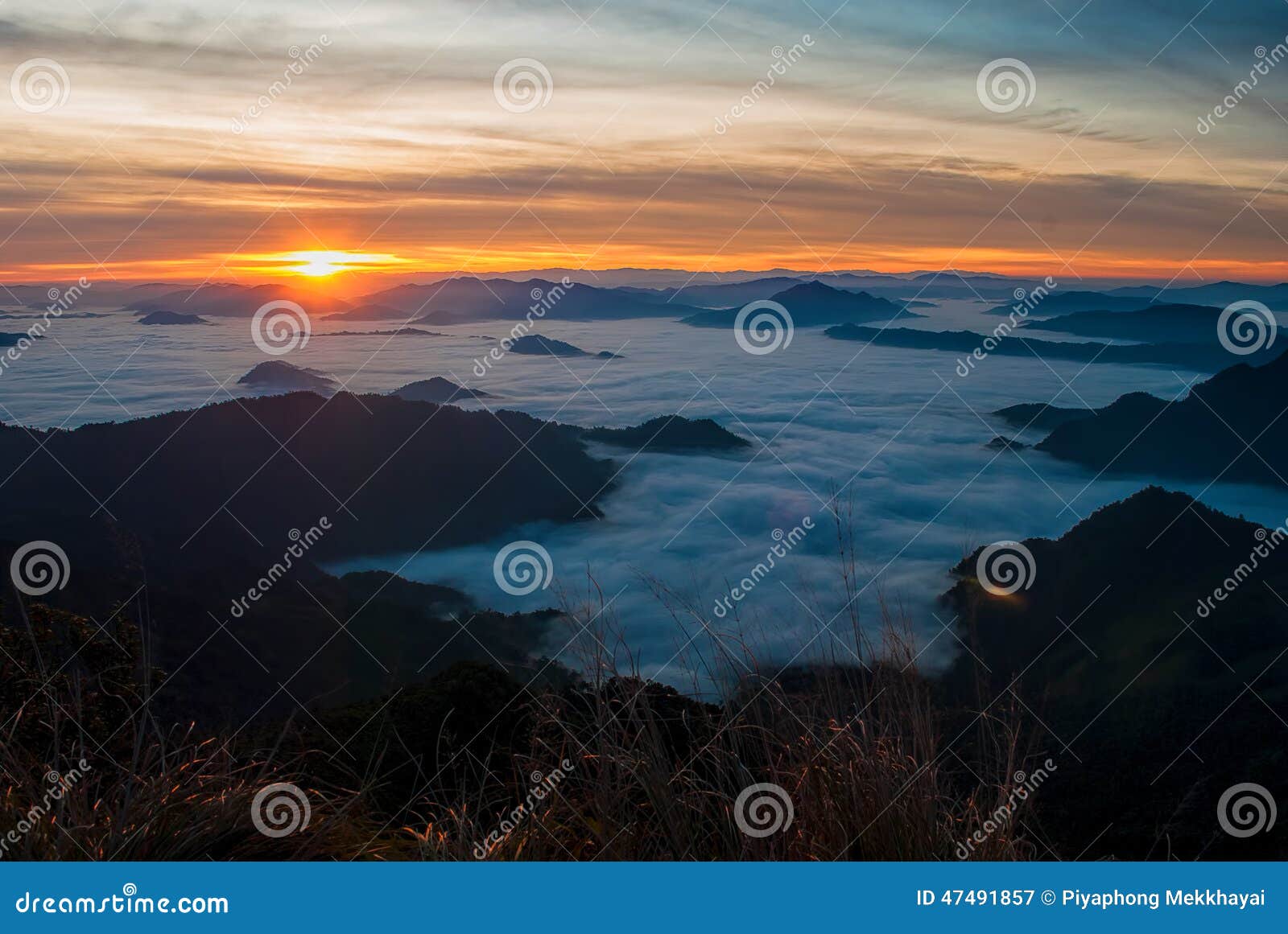 Sea mist stock image. Image of rock, background, cloudy - 47491857