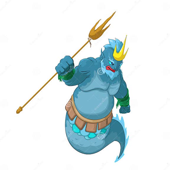 Sea Monster Cartoon Character Isolate Vector Stock Illustration ...