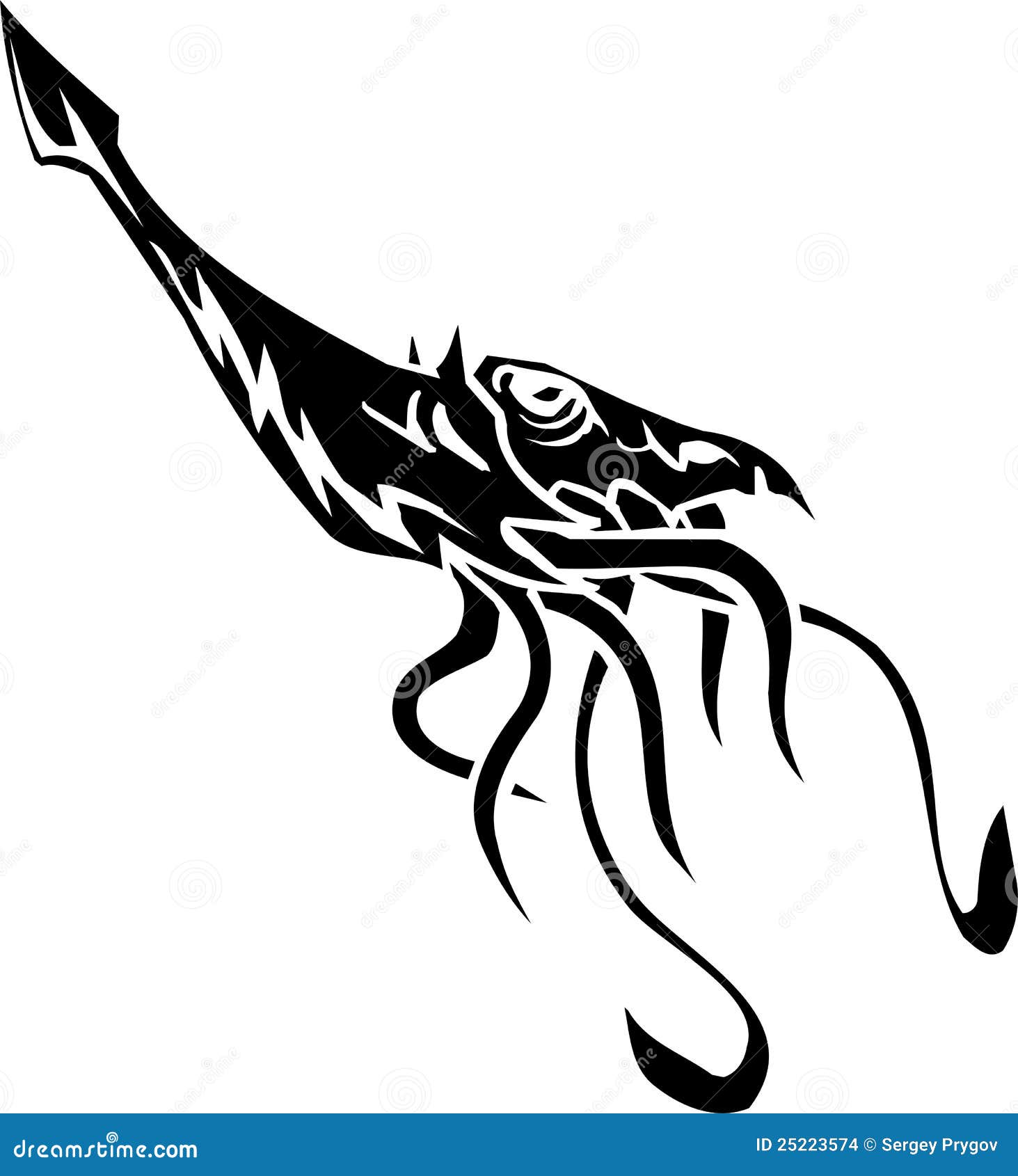 Sea Monster - Vector Illustration. Vinyl-ready. Stock Vector ...