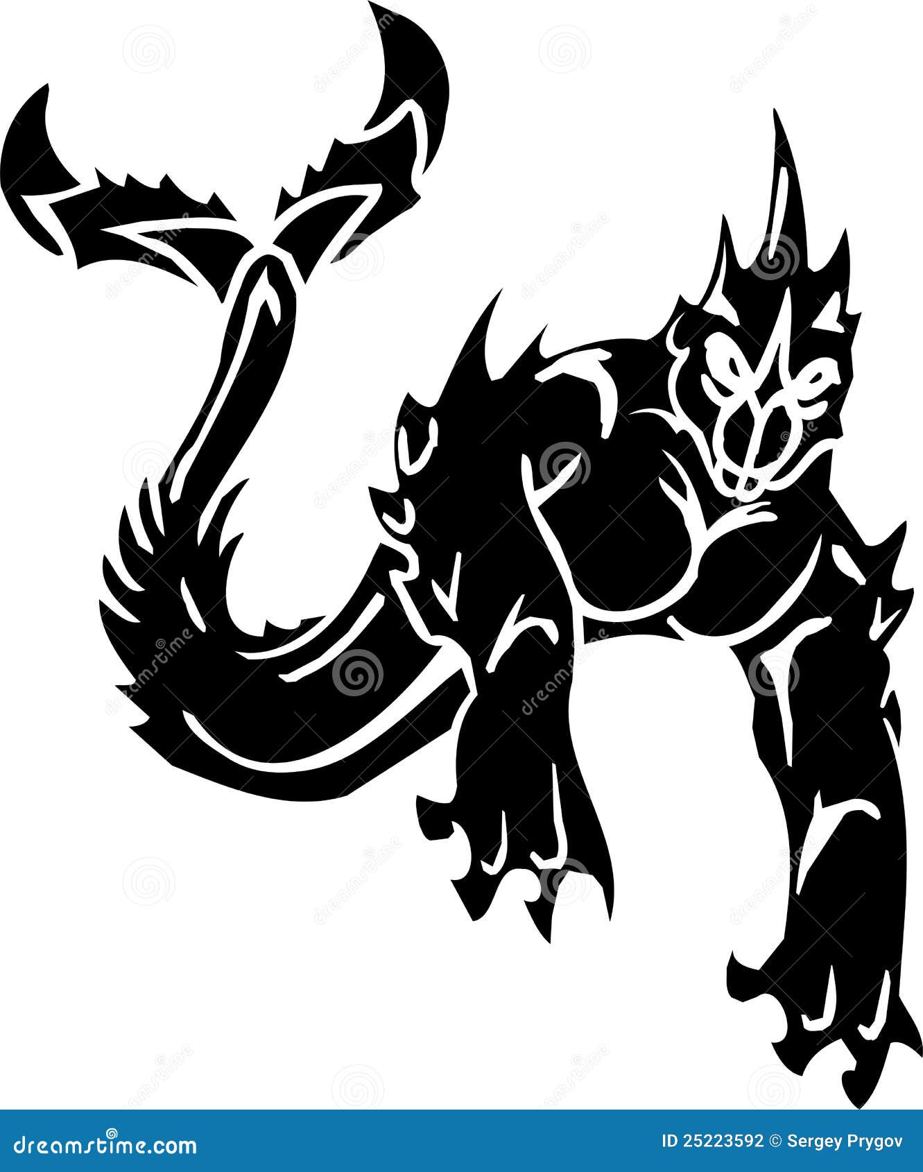 Sea Monster - Vector Illustration. Vinyl-ready. Stock Vector ...